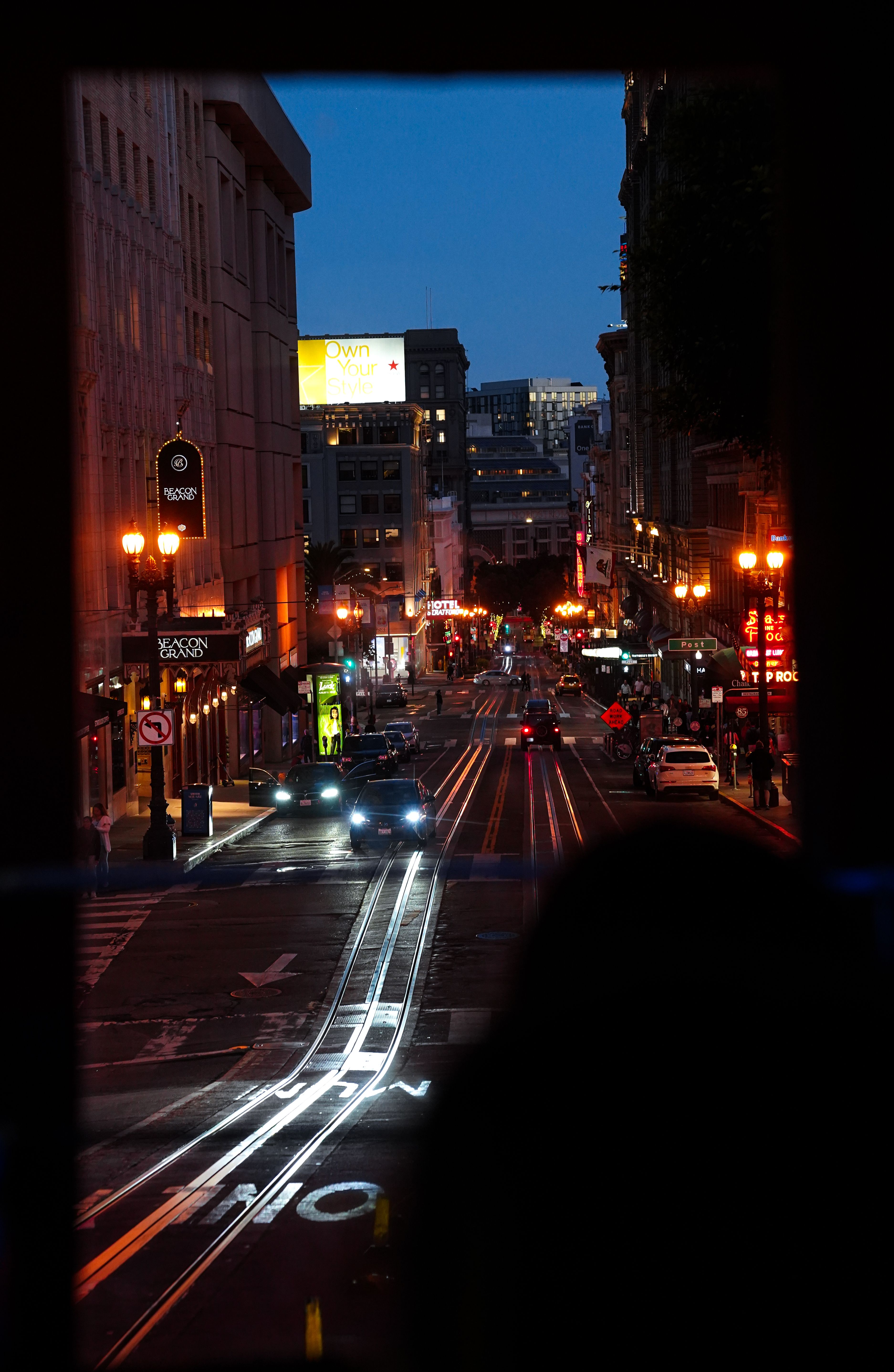 A Road in a City at Night · Free Stock Photo