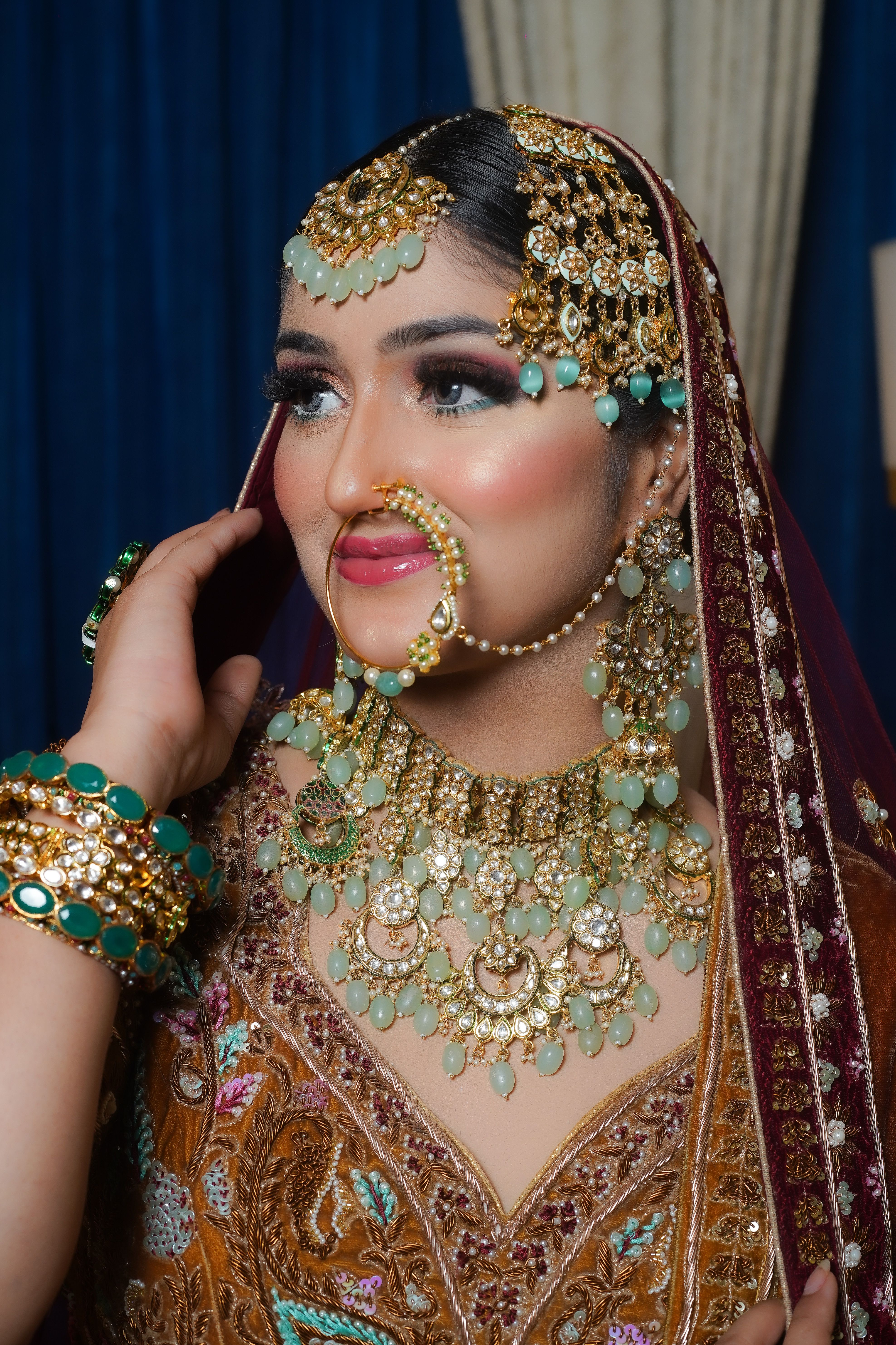 Portrait of Indian Bride Wearing Ornate Jewellery · Free Stock Photo