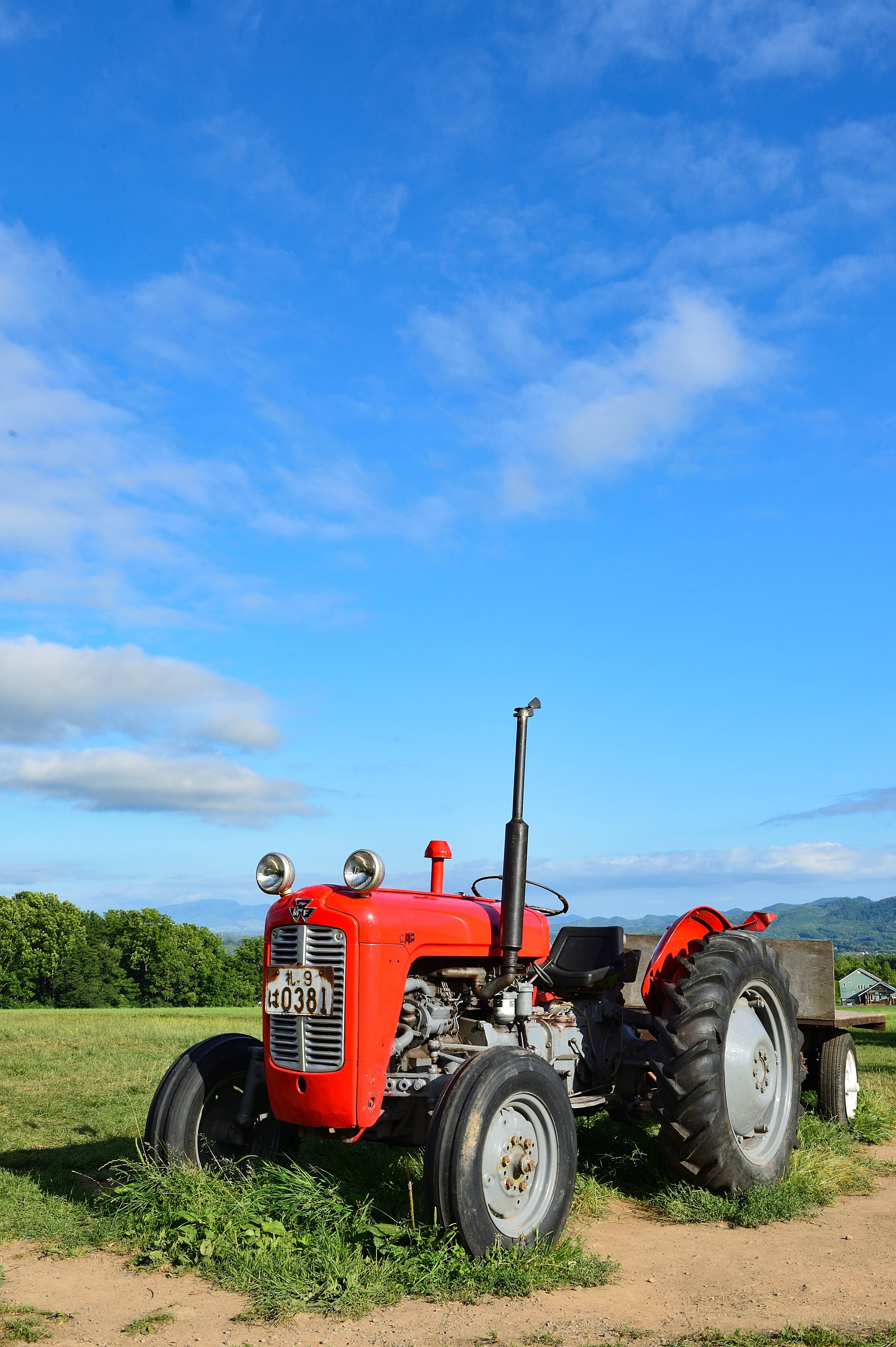 Red Tractor Under a Tree · Free Stock Photo