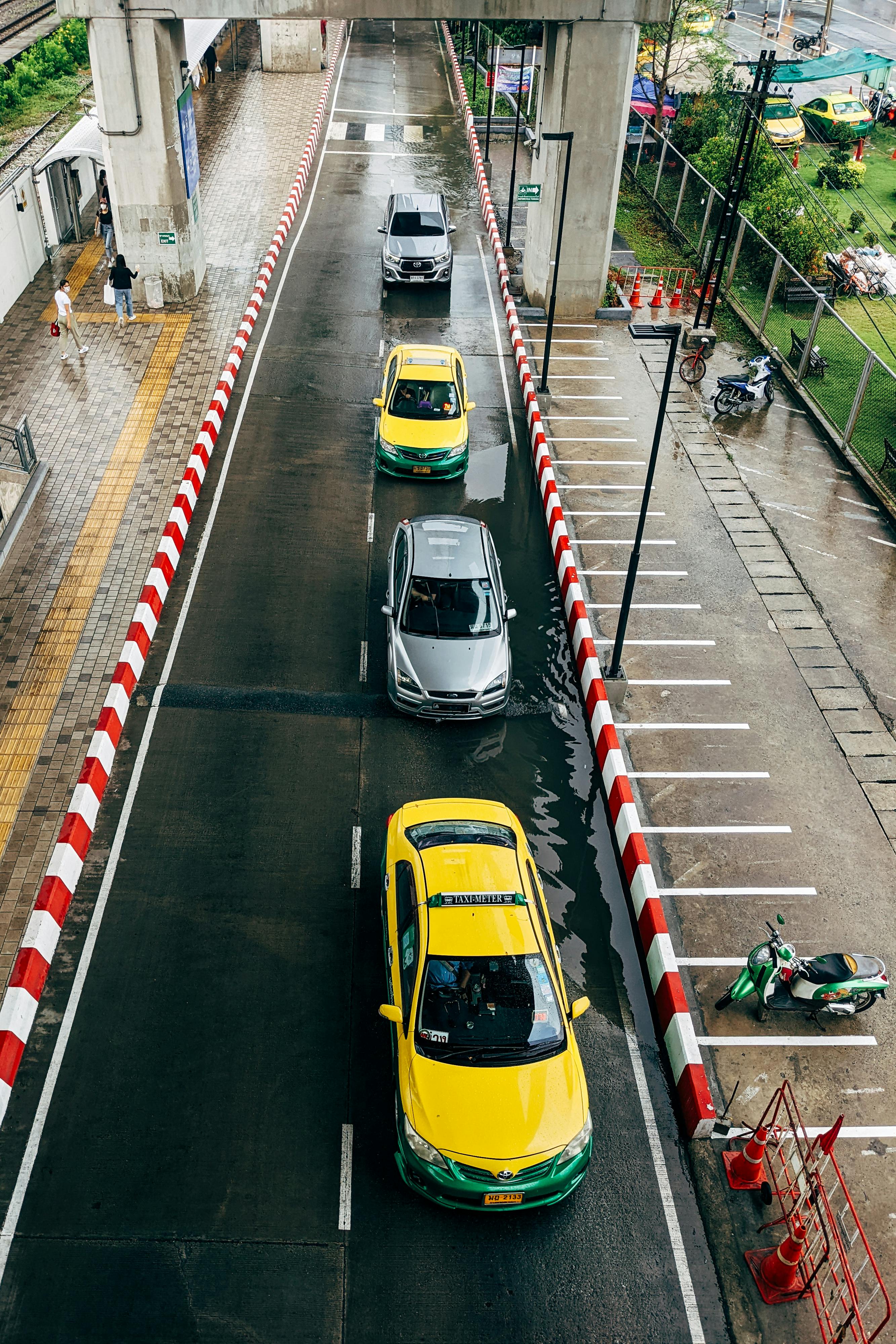 An Aerial Shot of Cars on a Road · Free Stock Photo
