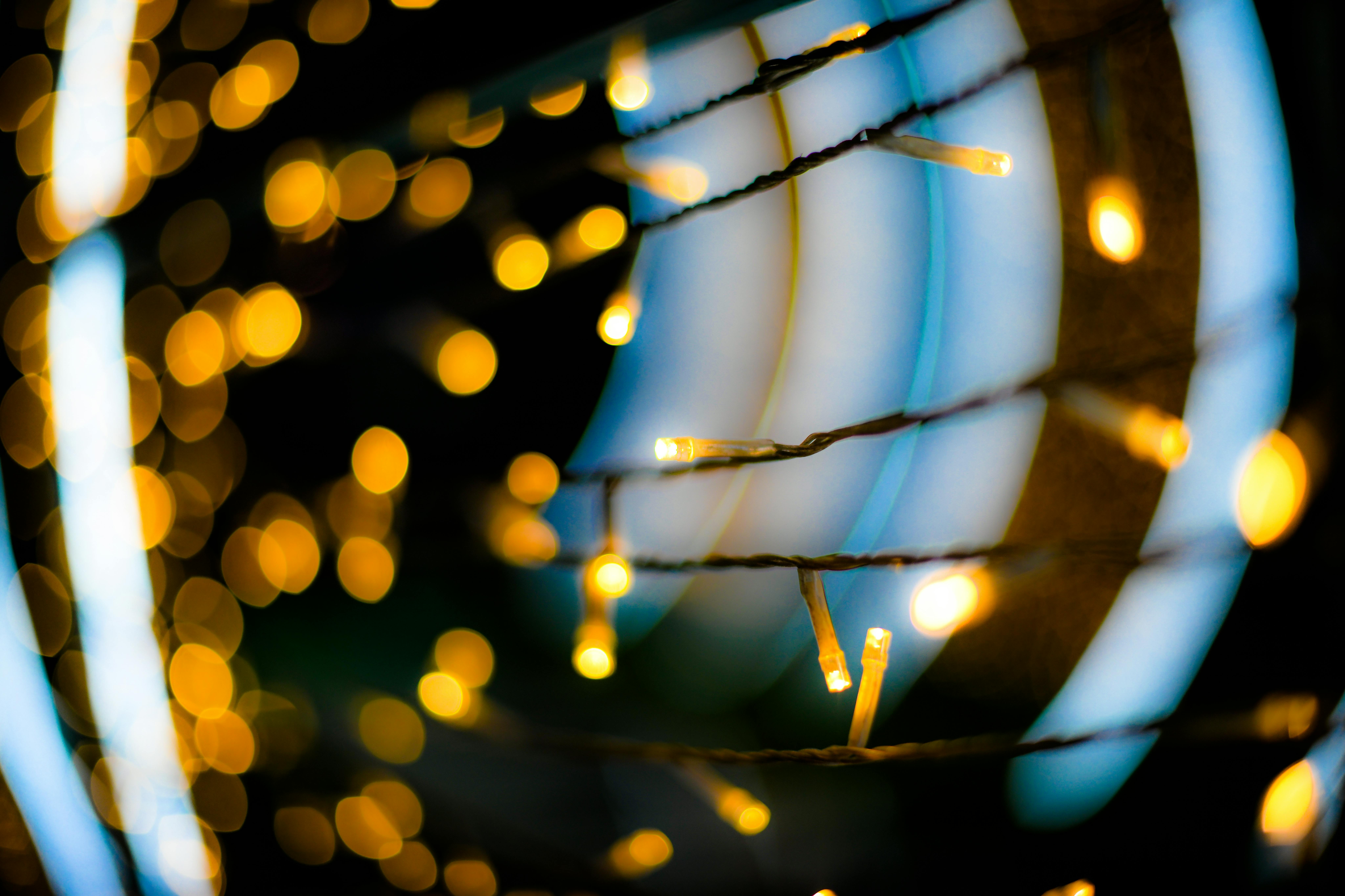 Close Up Photo of Brown String Lights · Free Stock Photo