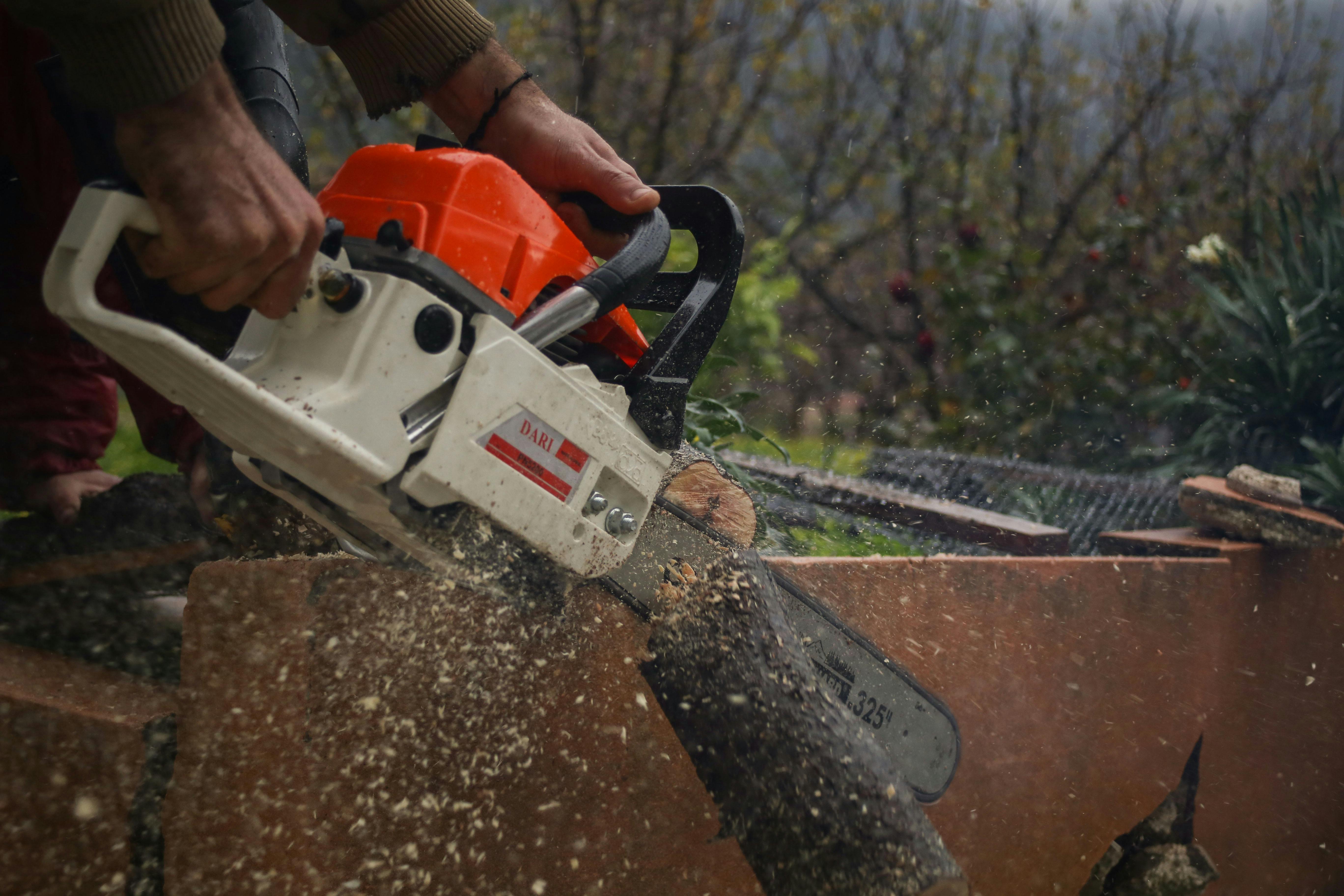 Photo of Person Using Chainsaw · Free Stock Photo
