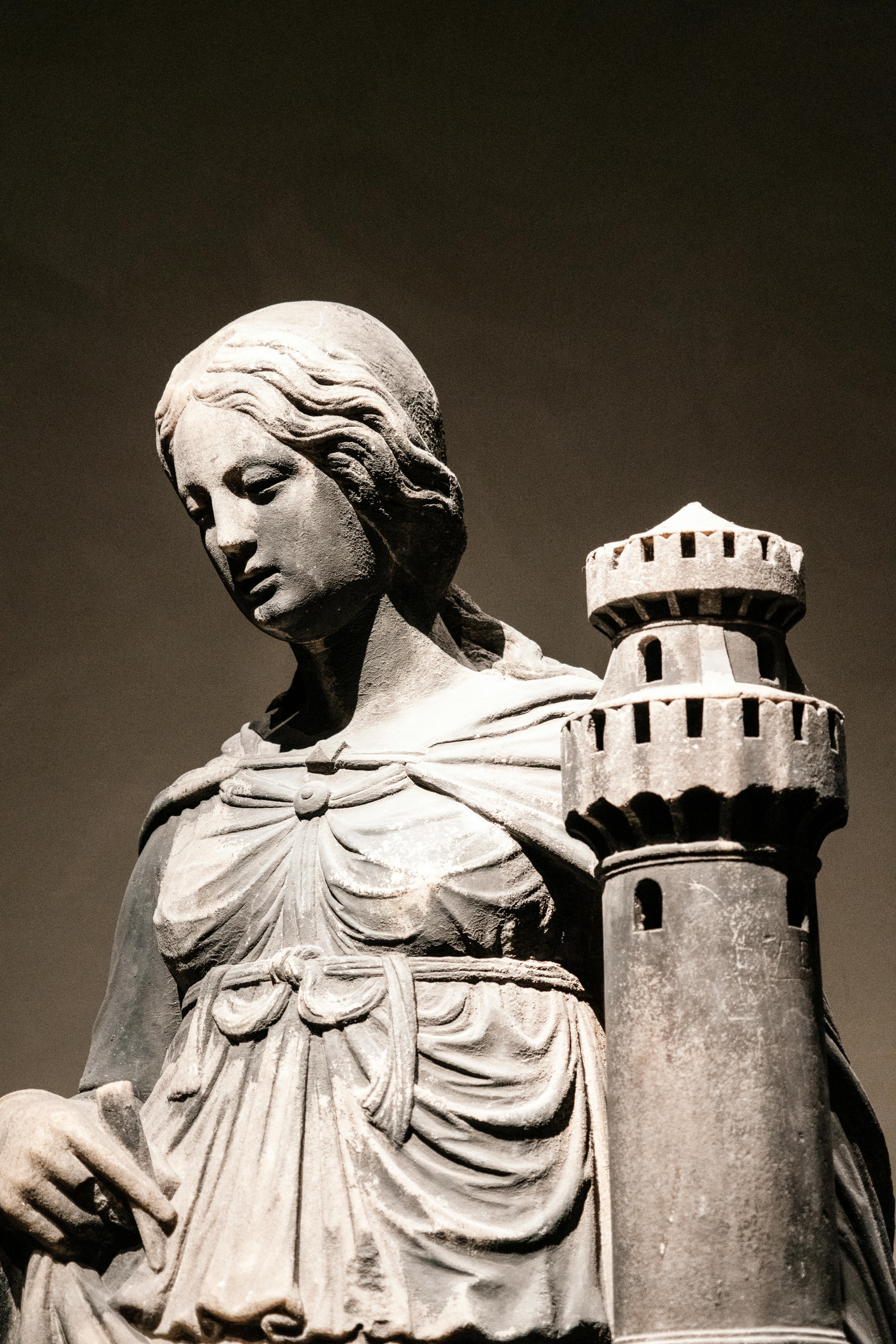 Ancient Stone Sculpture of Woman · Free Stock Photo