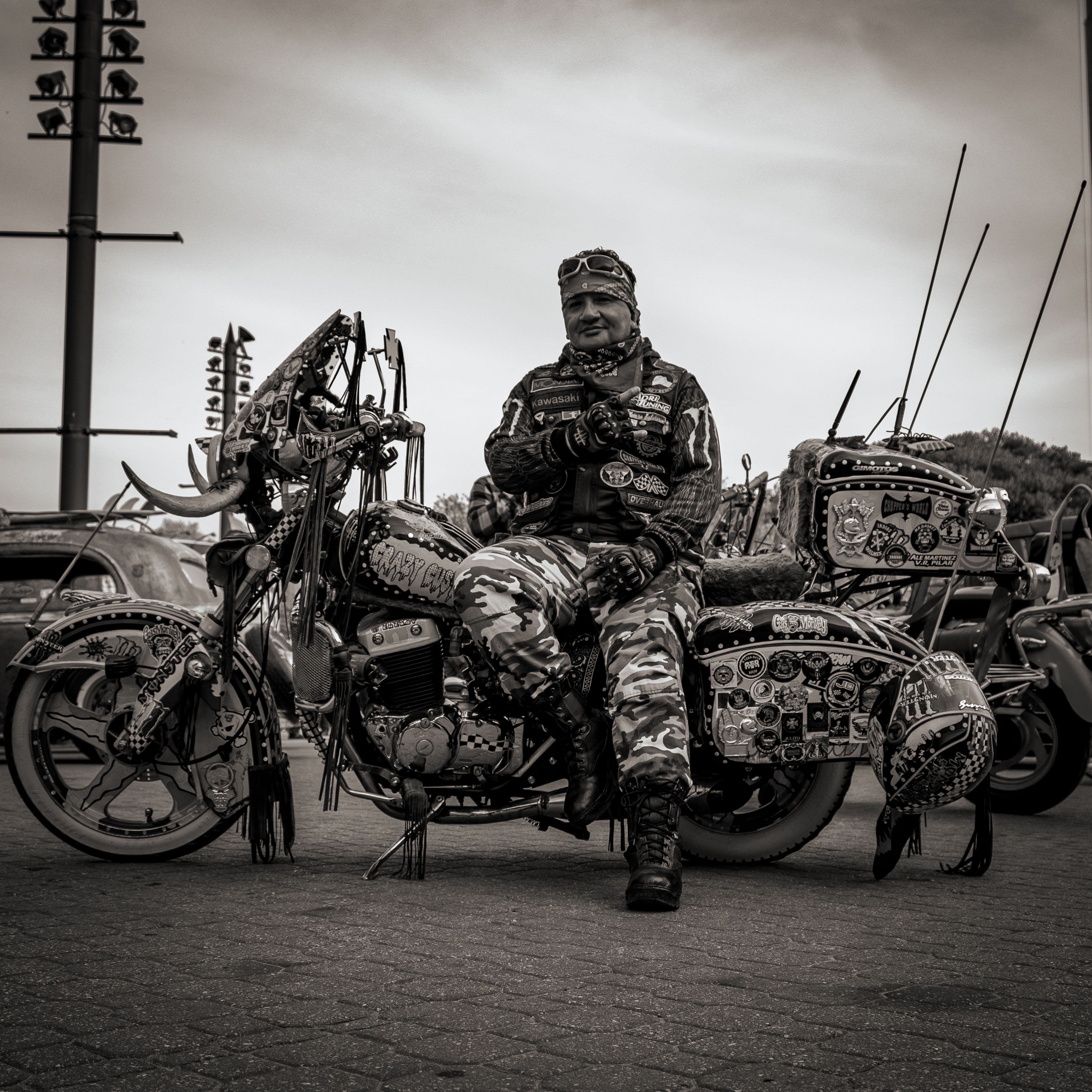 Back View of Man Sitting on Motorbike · Free Stock Photo