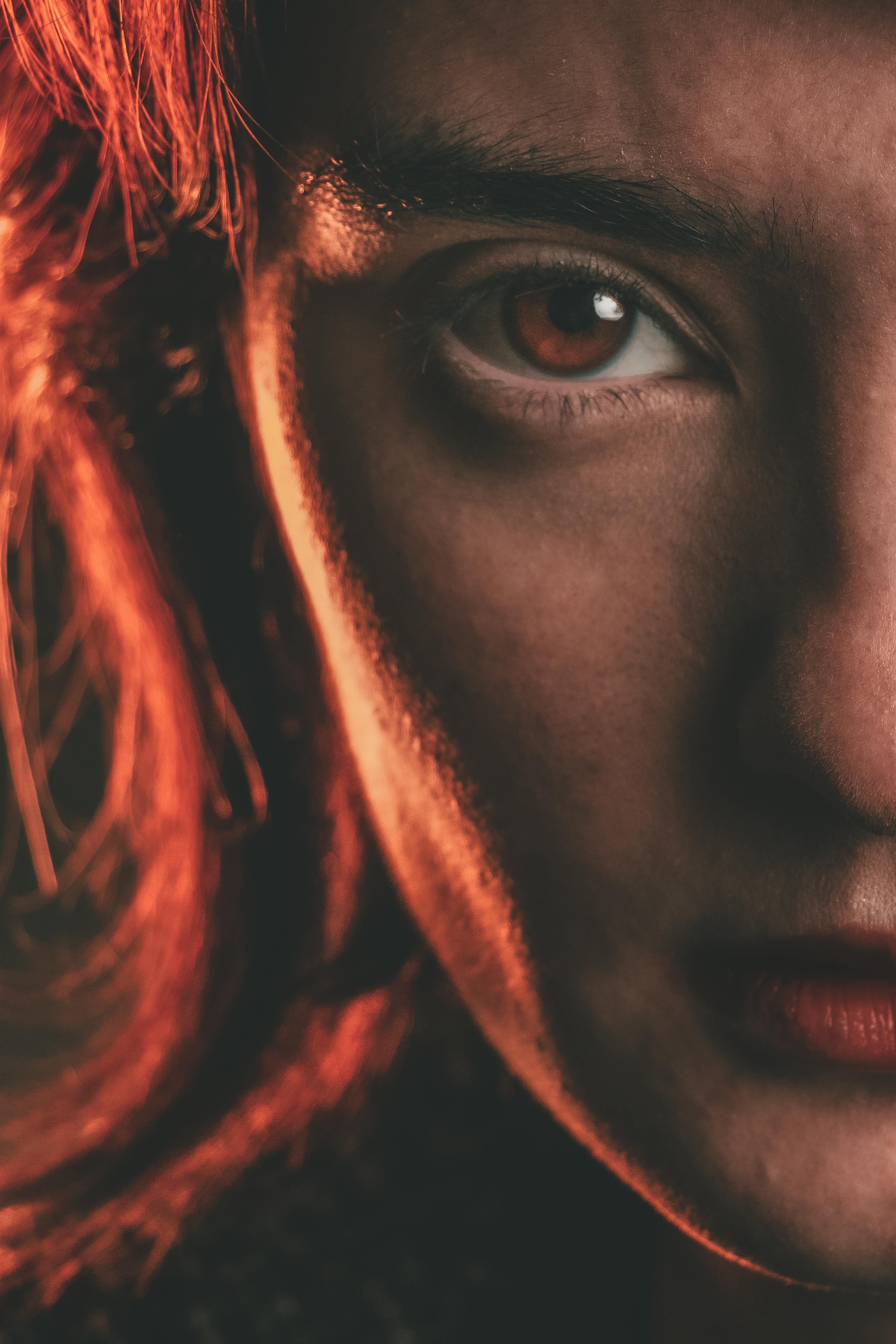 Close-Up Shot of a Woman's Face · Free Stock Photo