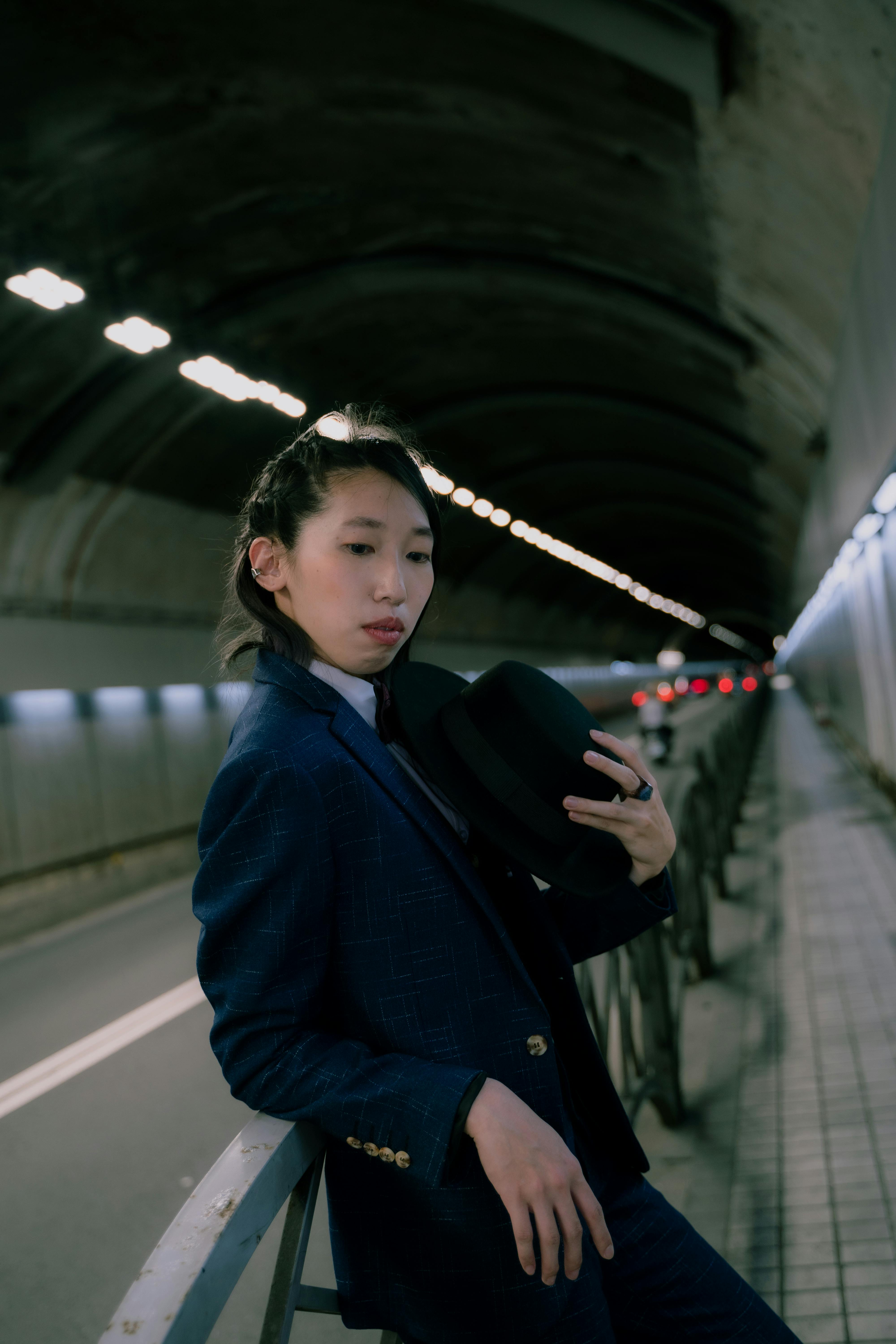 Light over Face of Man in Black Clothes · Free Stock Photo