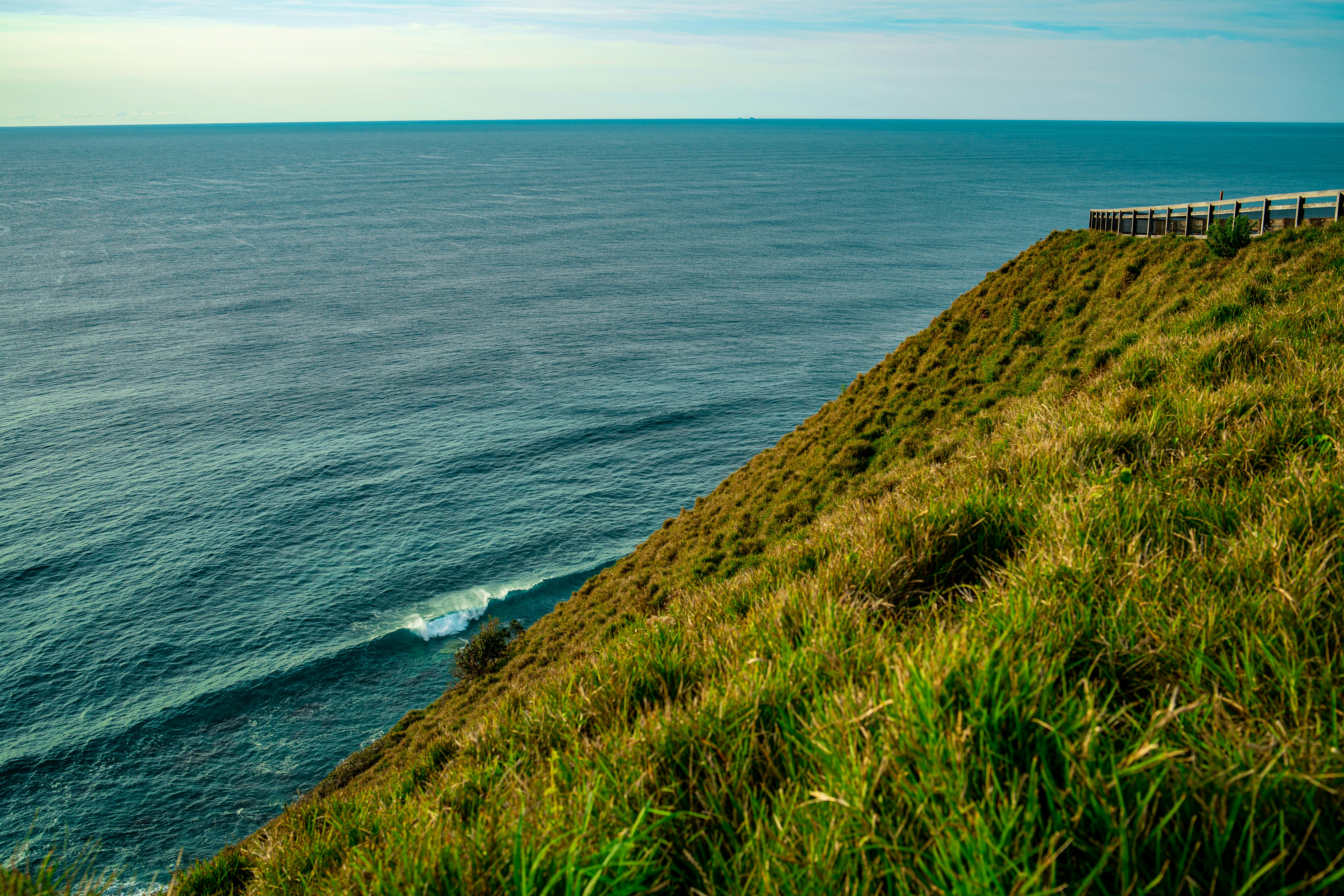 Hill on the Coast with a View of the Sea · Free Stock Photo