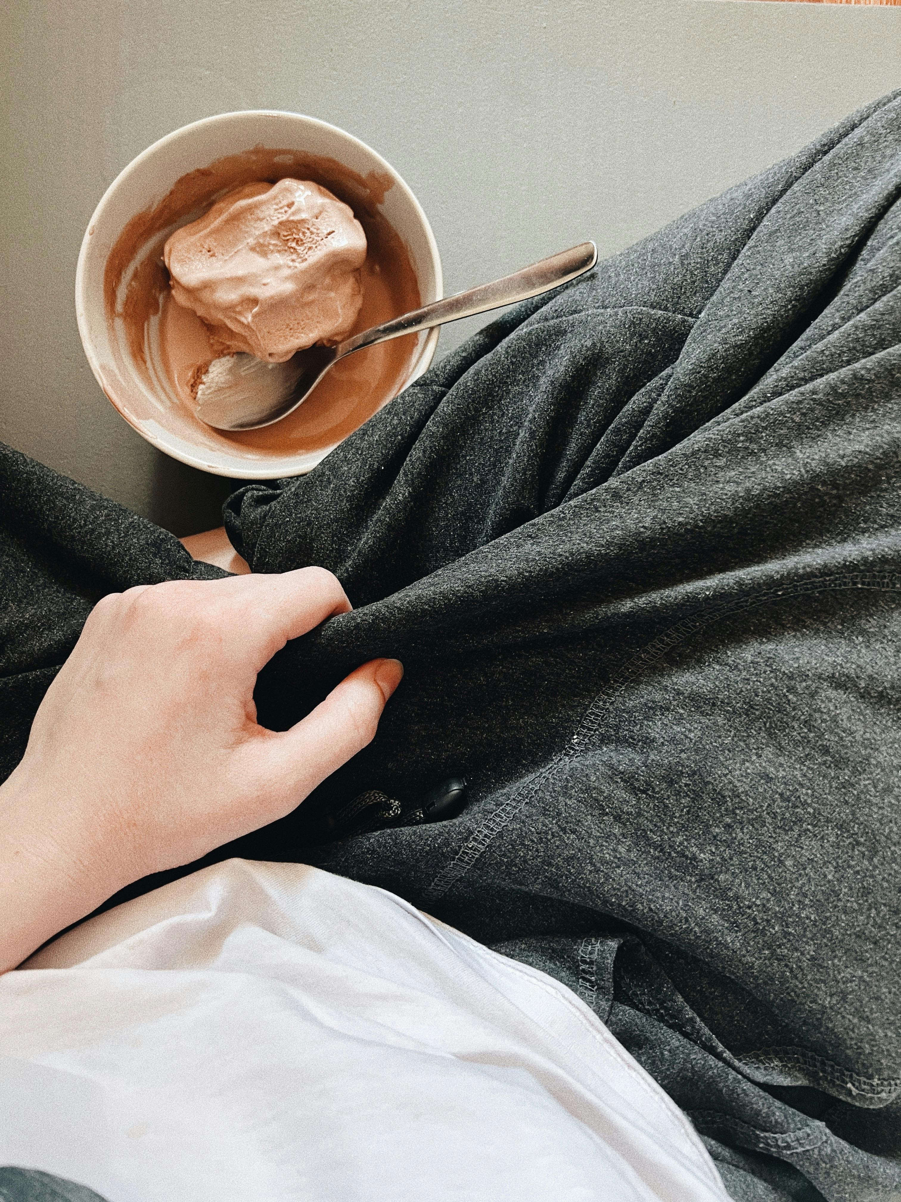 People Sitting Outdoors Eating Ice Cream · Free Stock Photo