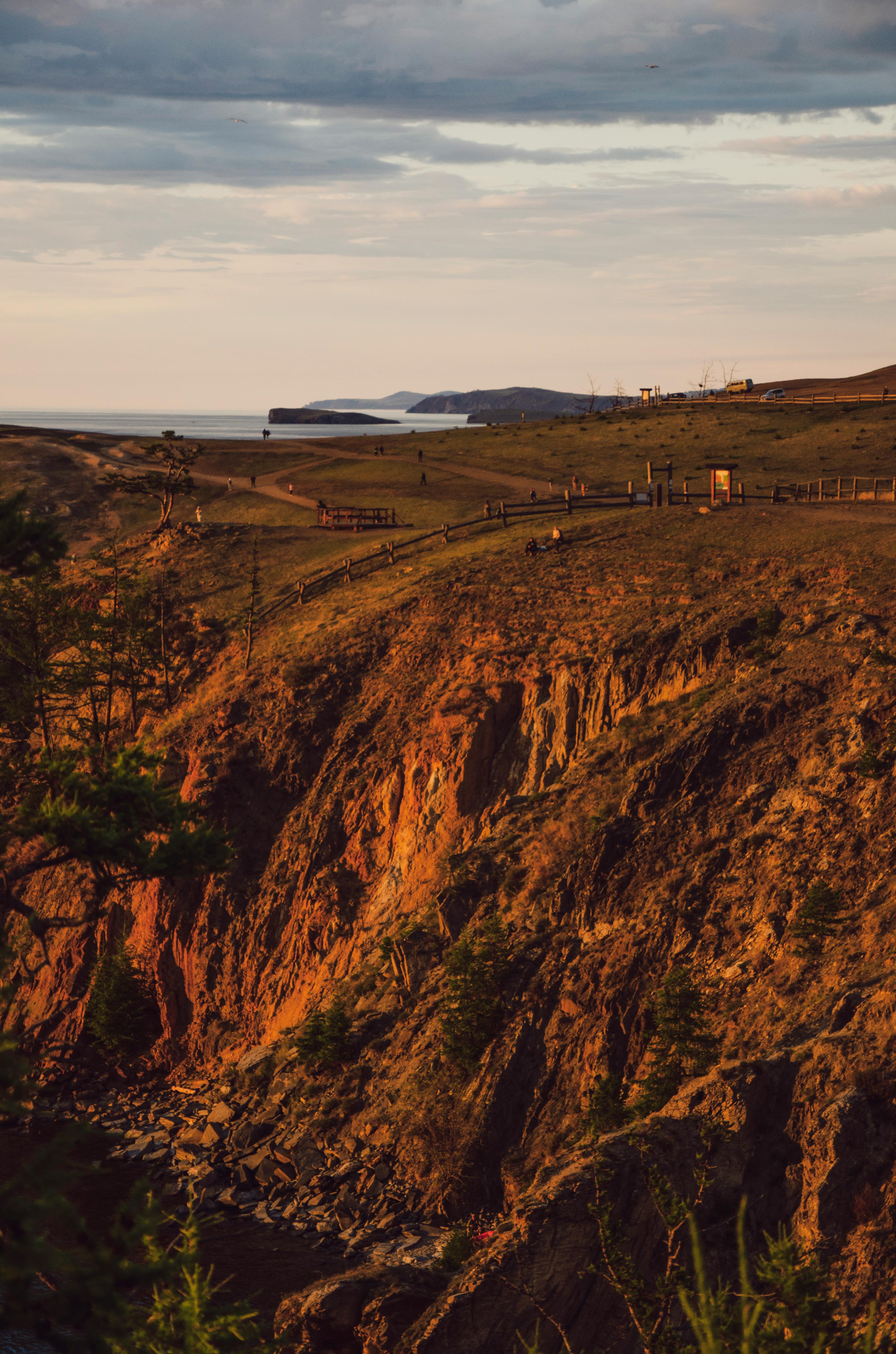 Aerial View of a Cliff and Sea · Free Stock Photo