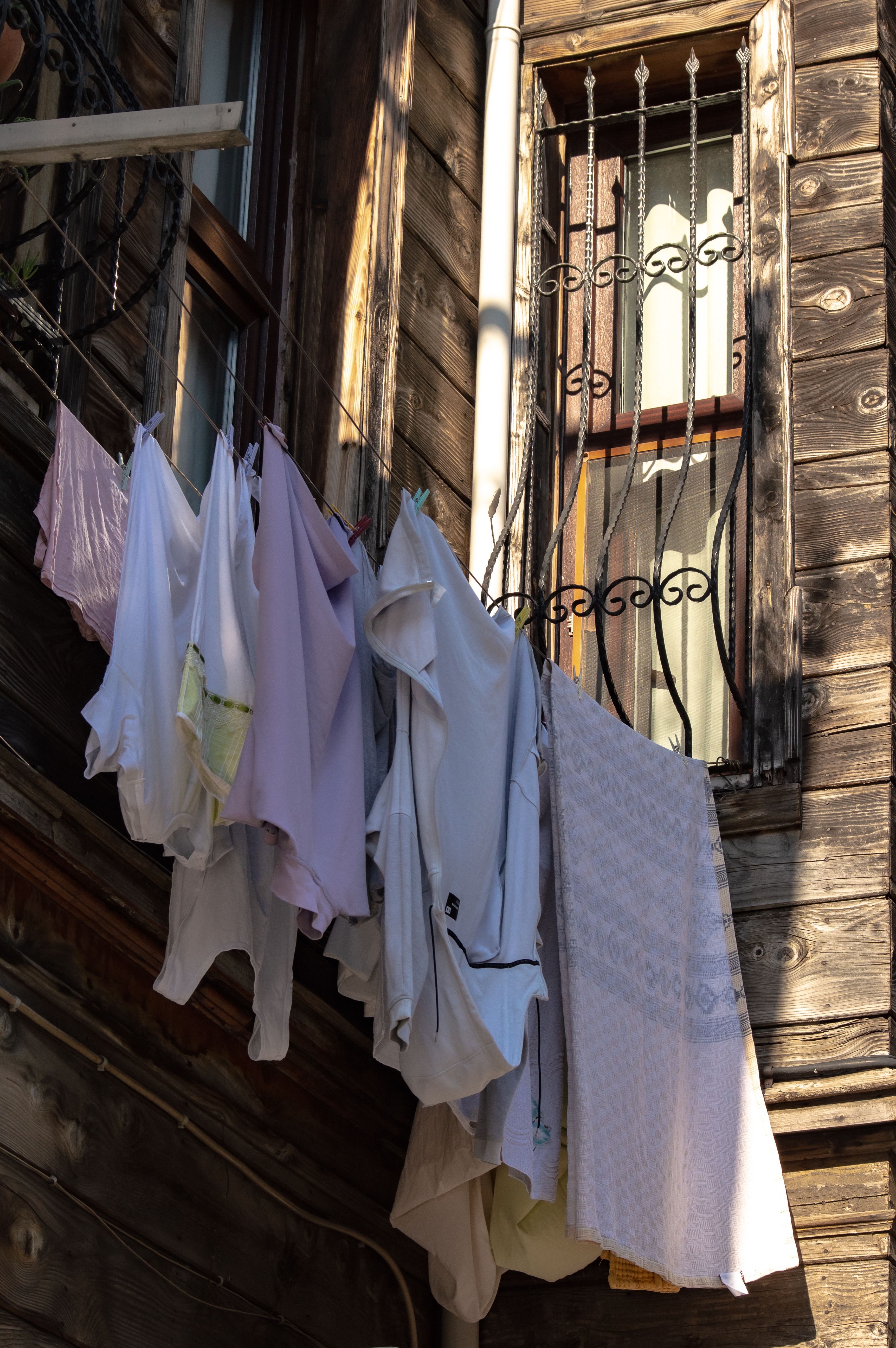 Laundry on a Clothesline · Free Stock Photo