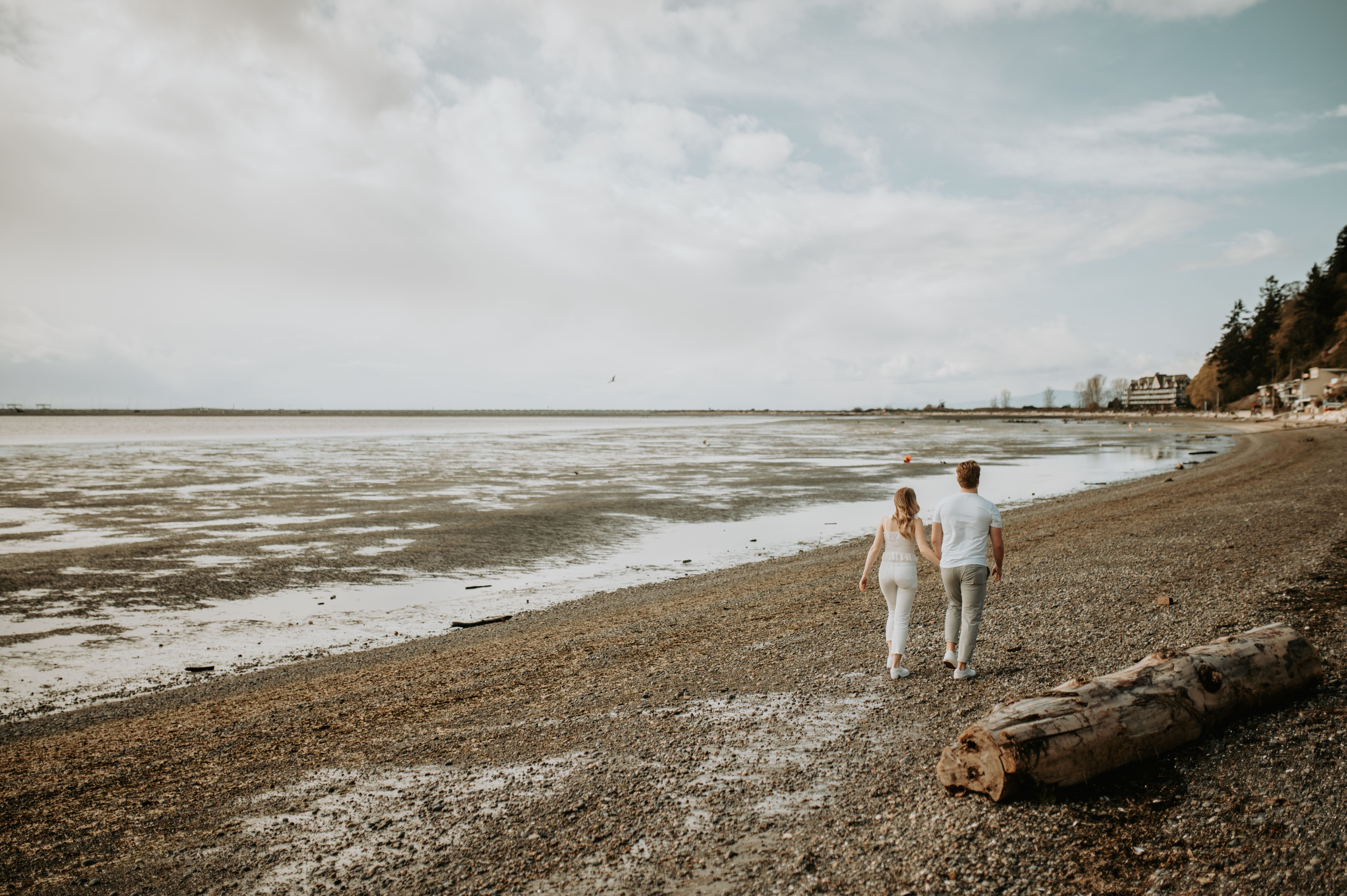 Back View of a Couple Sitting on the Beach · Free Stock Photo