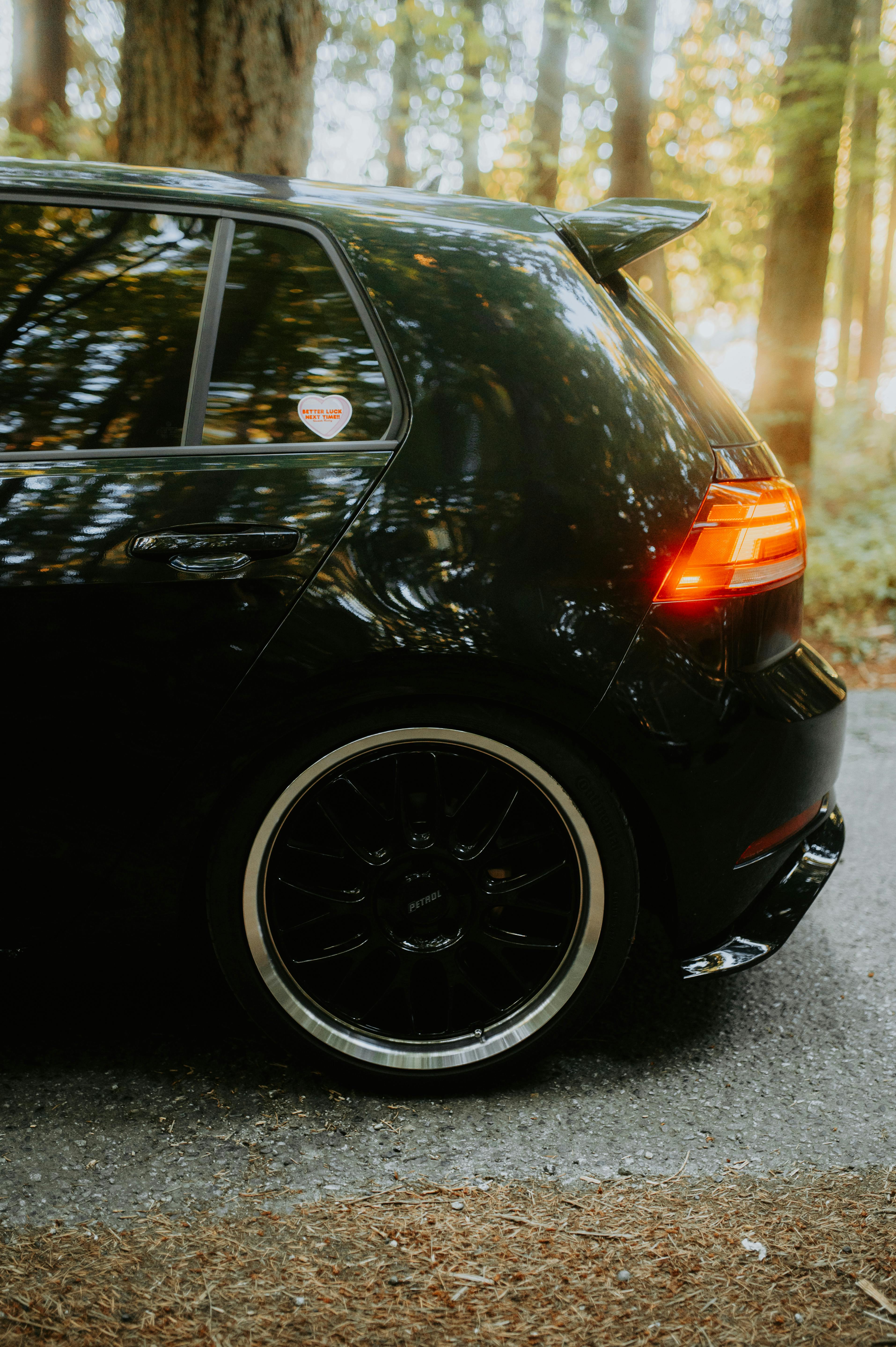 Back Part of a Black Volkswagen Golf Mk7 · Free Stock Photo