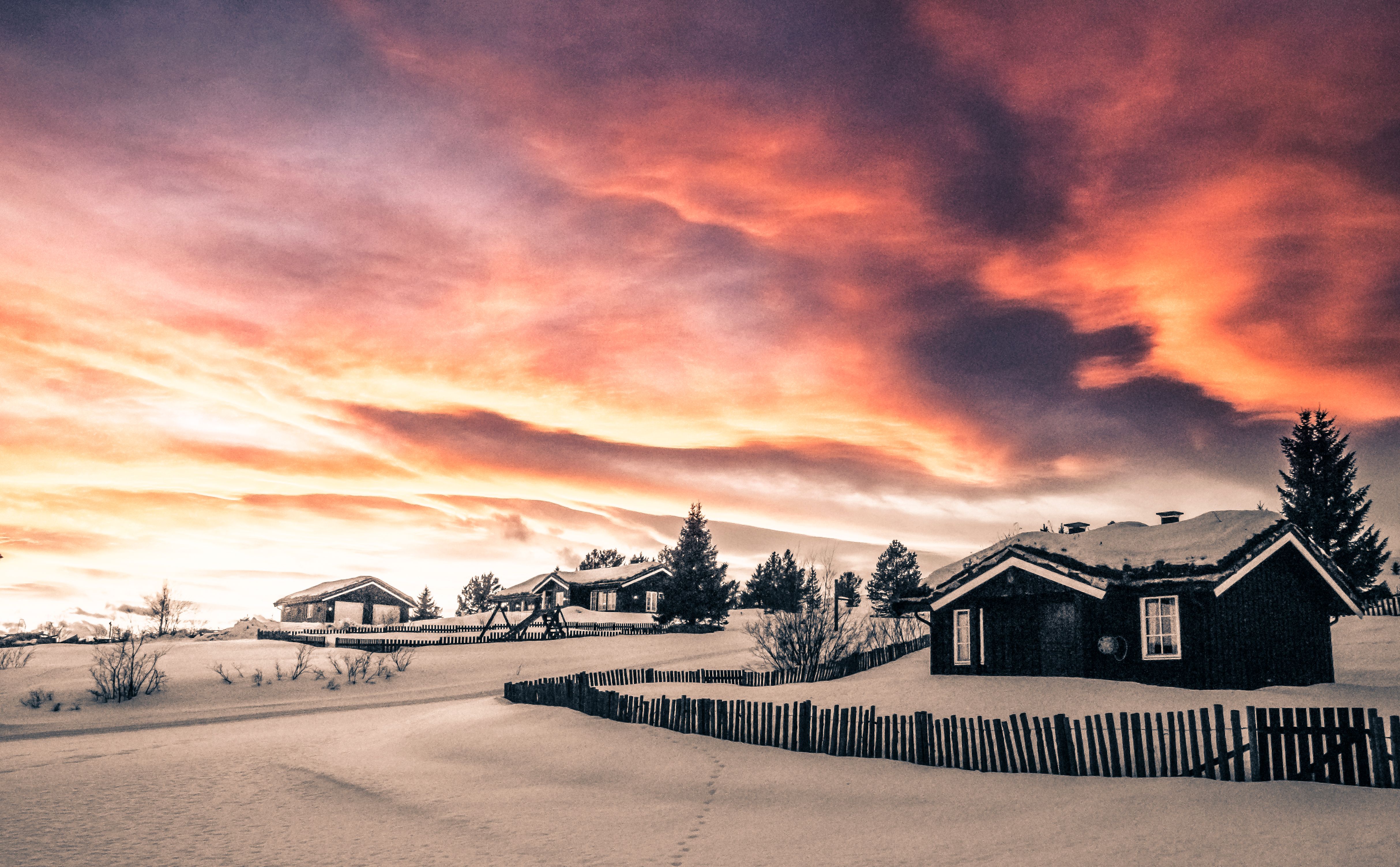 Snow Covered Village · Free Stock Photo