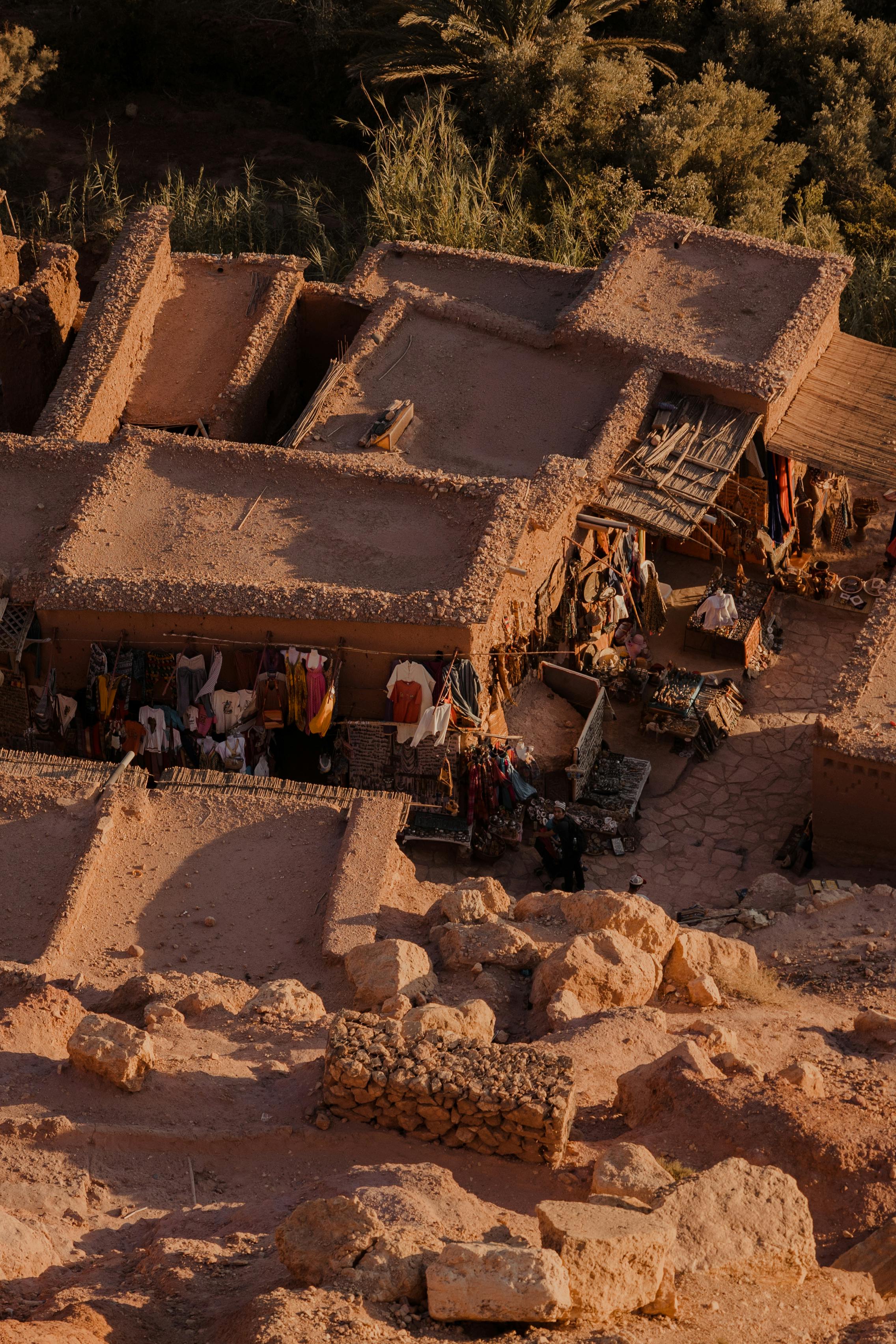 Aerial Shot of Clay Houses · Free Stock Photo