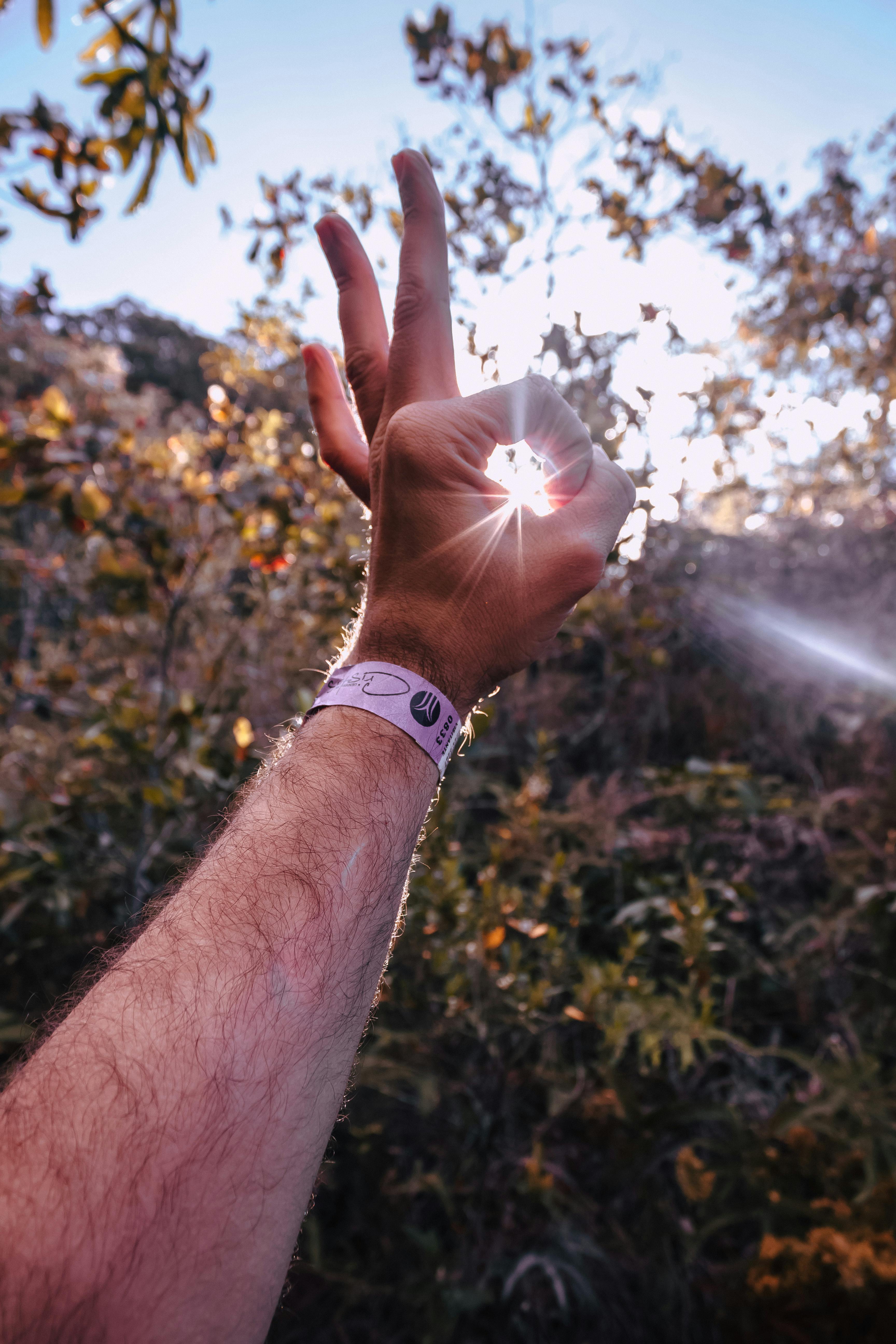 Person's Left Hand Doing Hand Gesture · Free Stock Photo