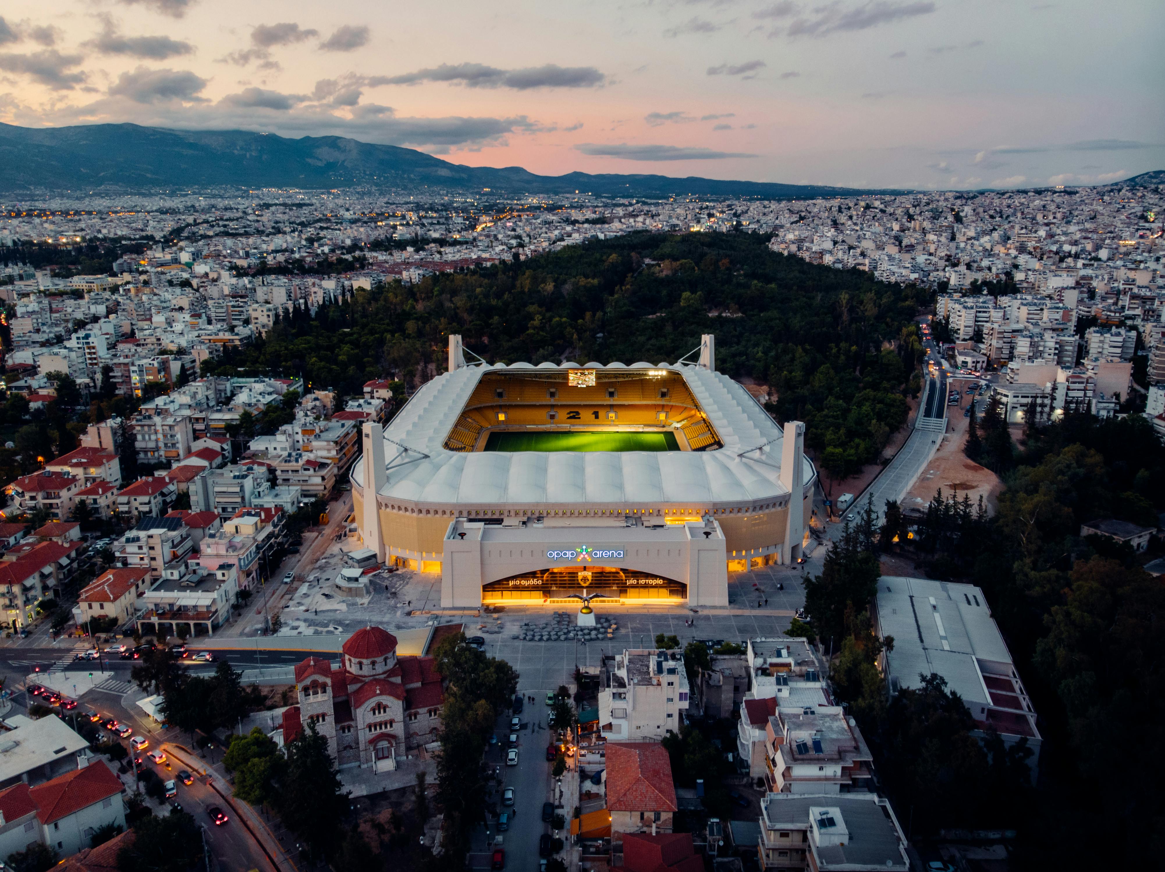 An Aerial View of an Arena in a City · Free Stock Photo