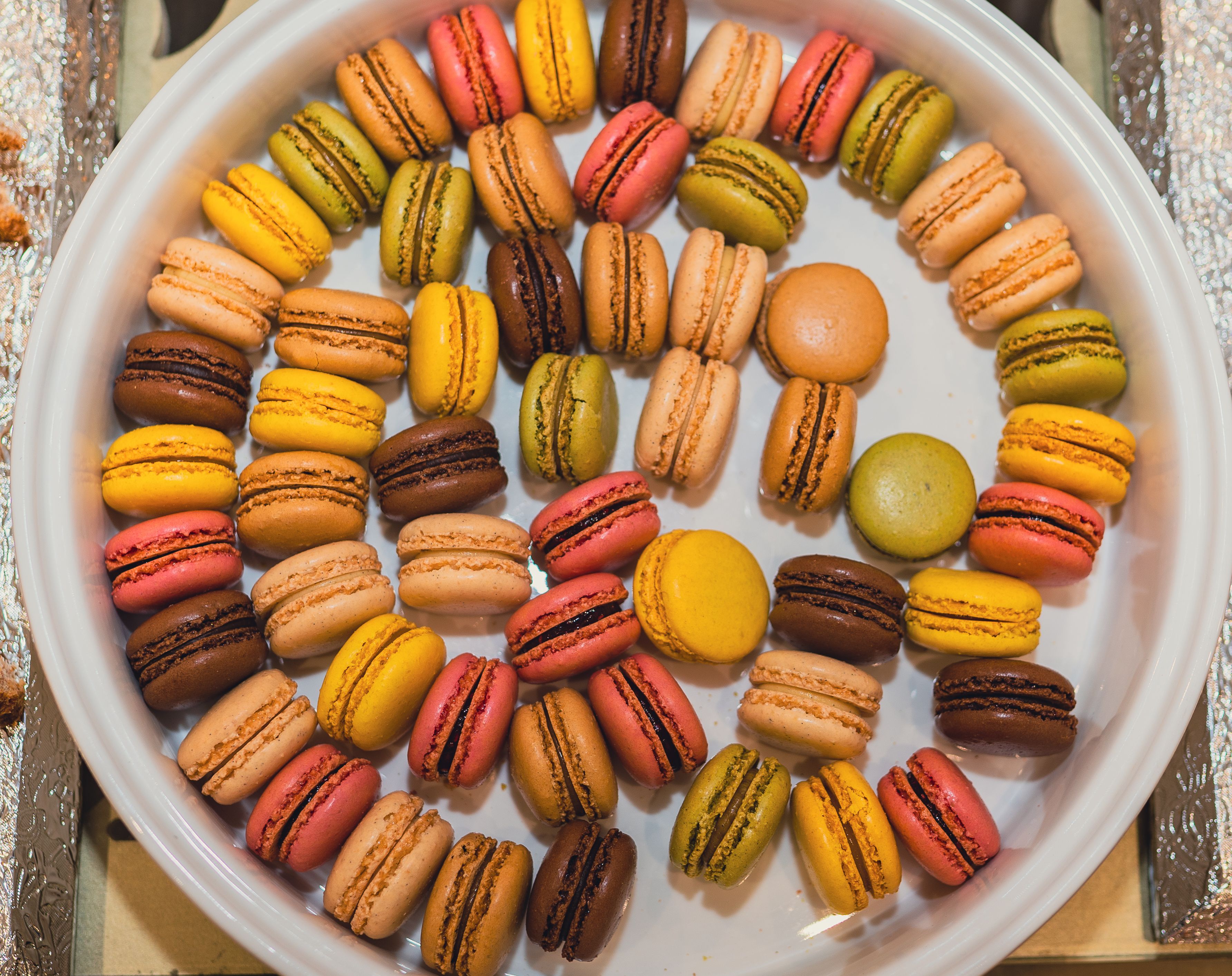 Delicious Macarons in a Ceramic Bowl · Free Stock Photo
