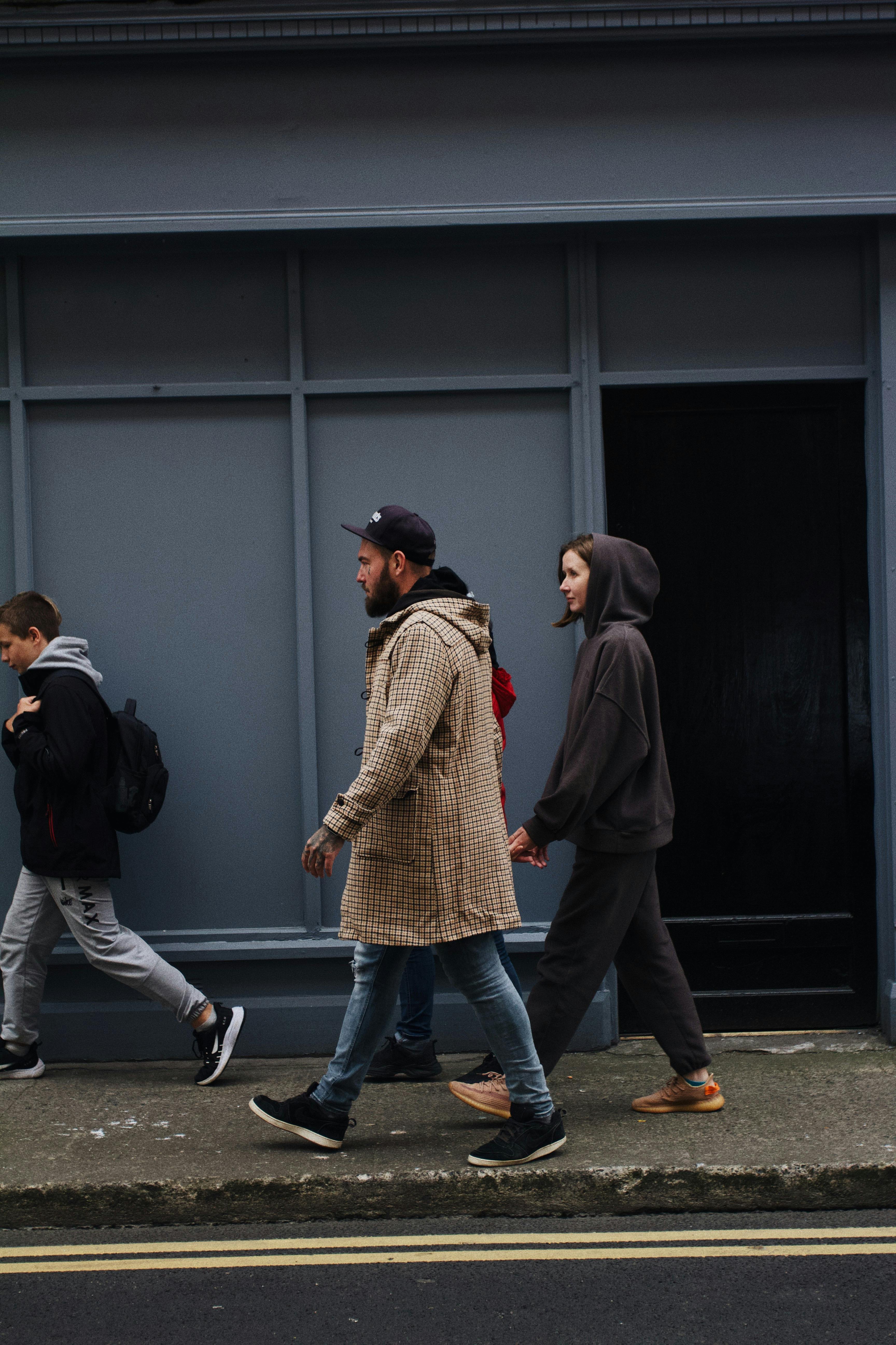 People on a Pavement on a Street · Free Stock Photo