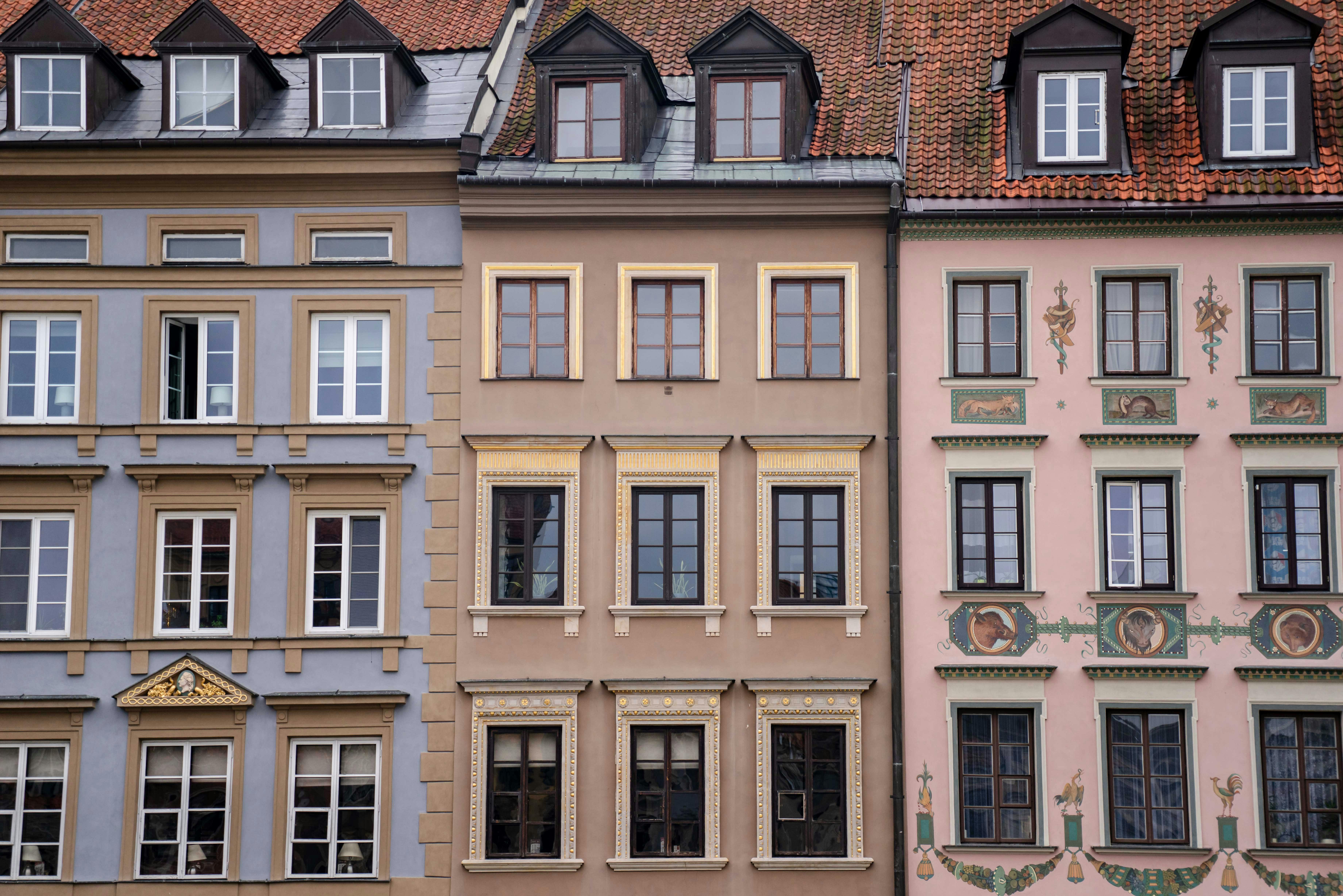 Facades of Buildings with Windows · Free Stock Photo
