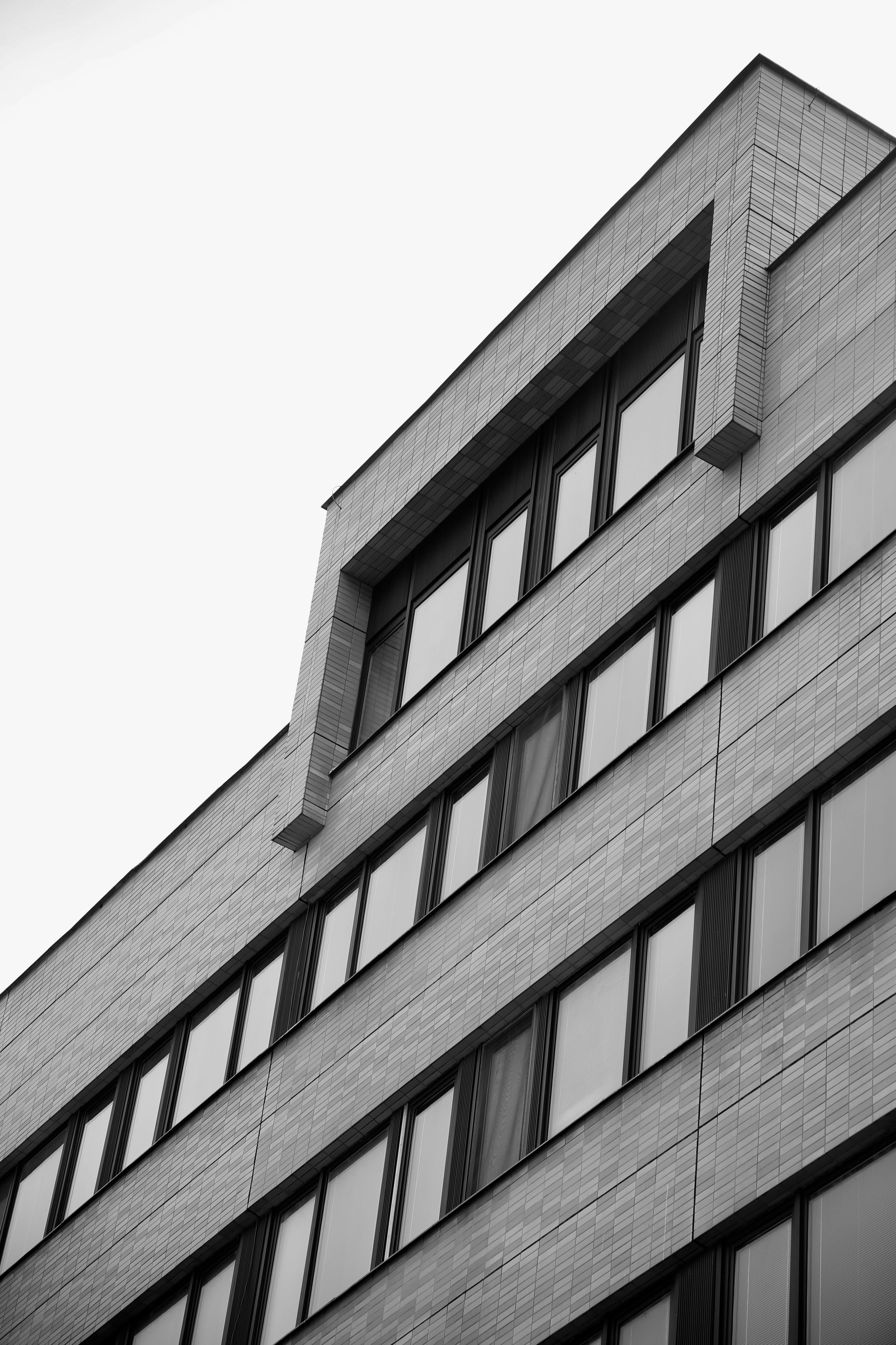 Monochrome Photo of Building · Free Stock Photo
