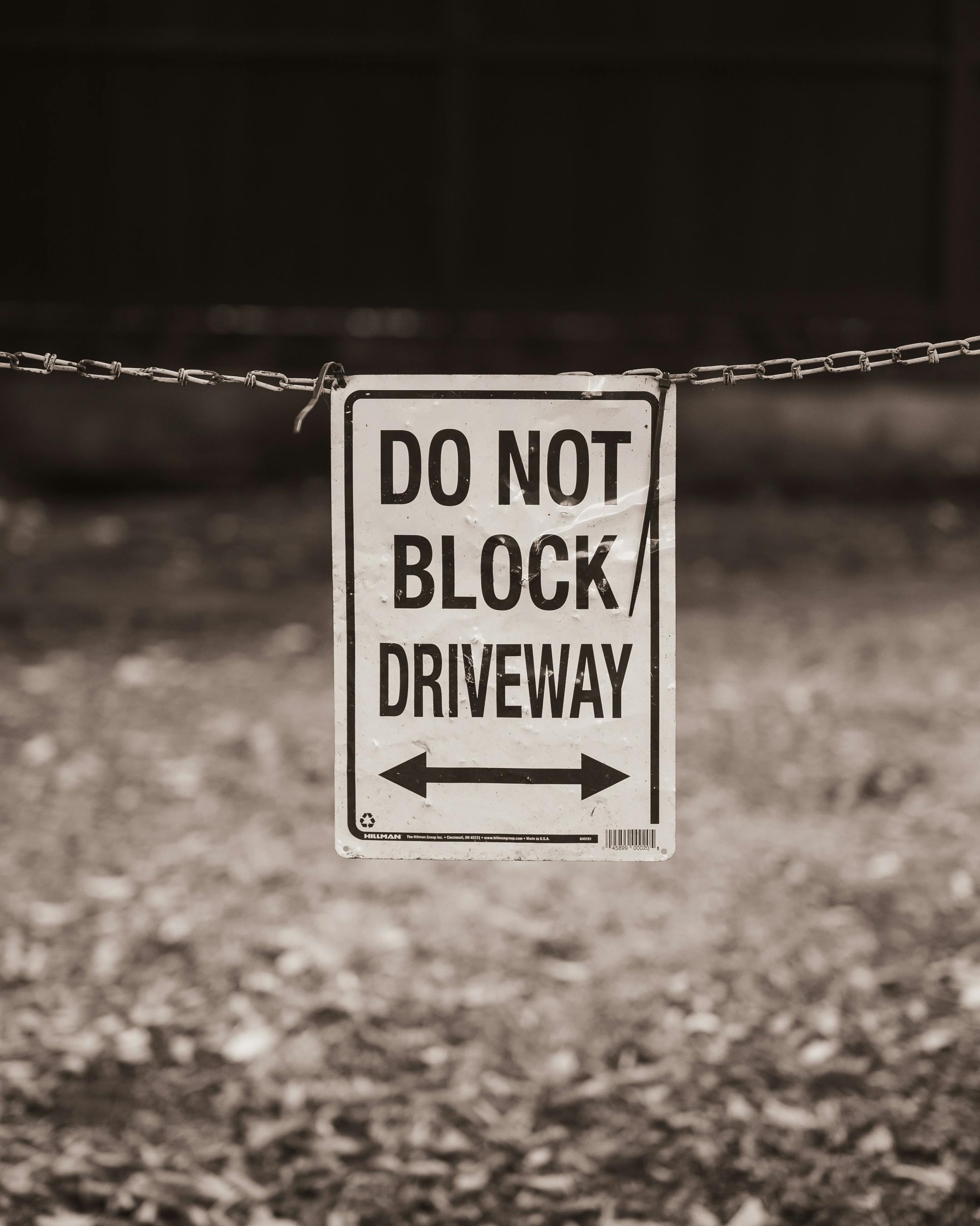 Sign of a Do Not Block the Driveway · Free Stock Photo