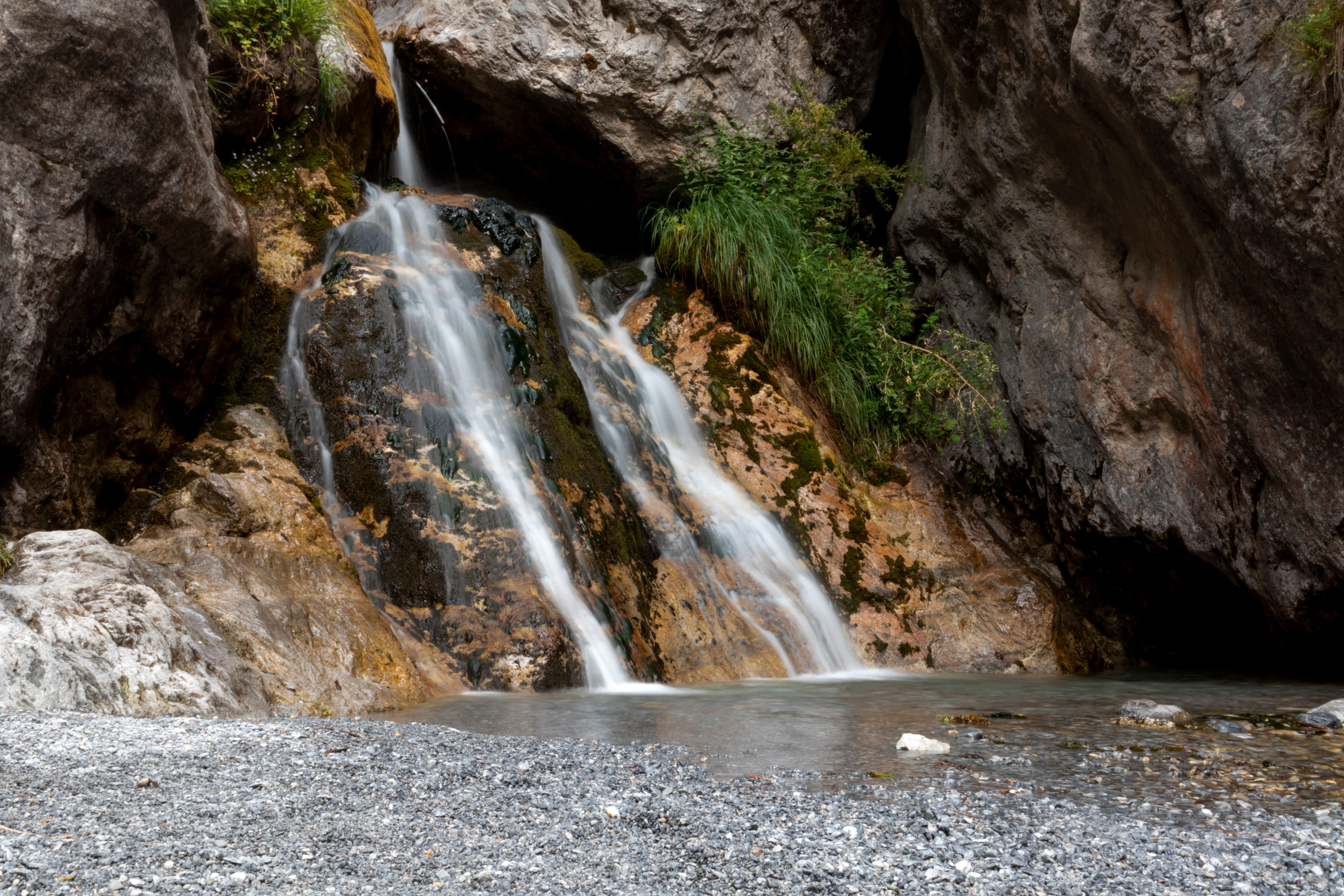 Waterfalls on Natural Rock Formation · Free Stock Photo