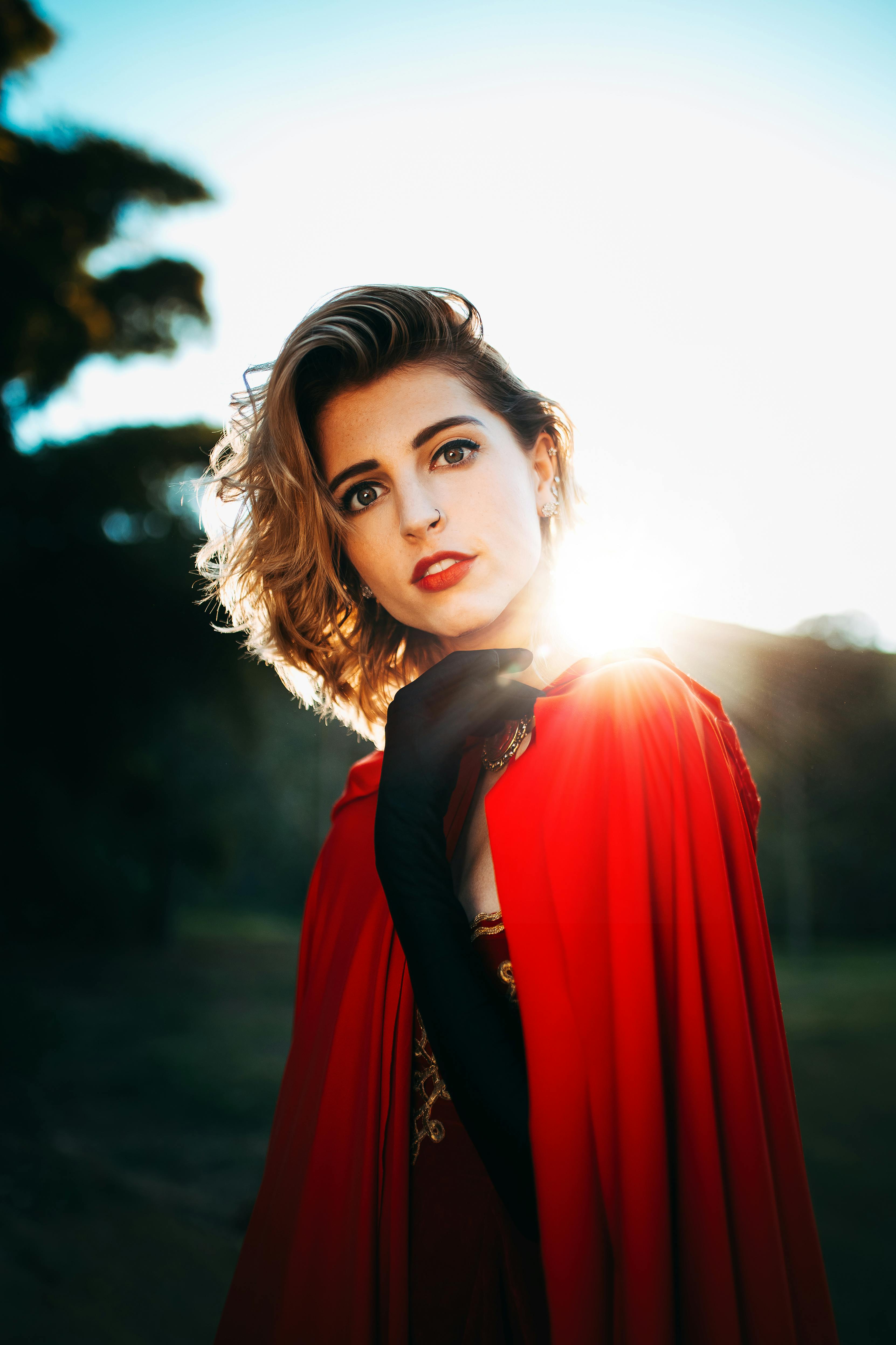 Woman Posing under Sunlight · Free Stock Photo