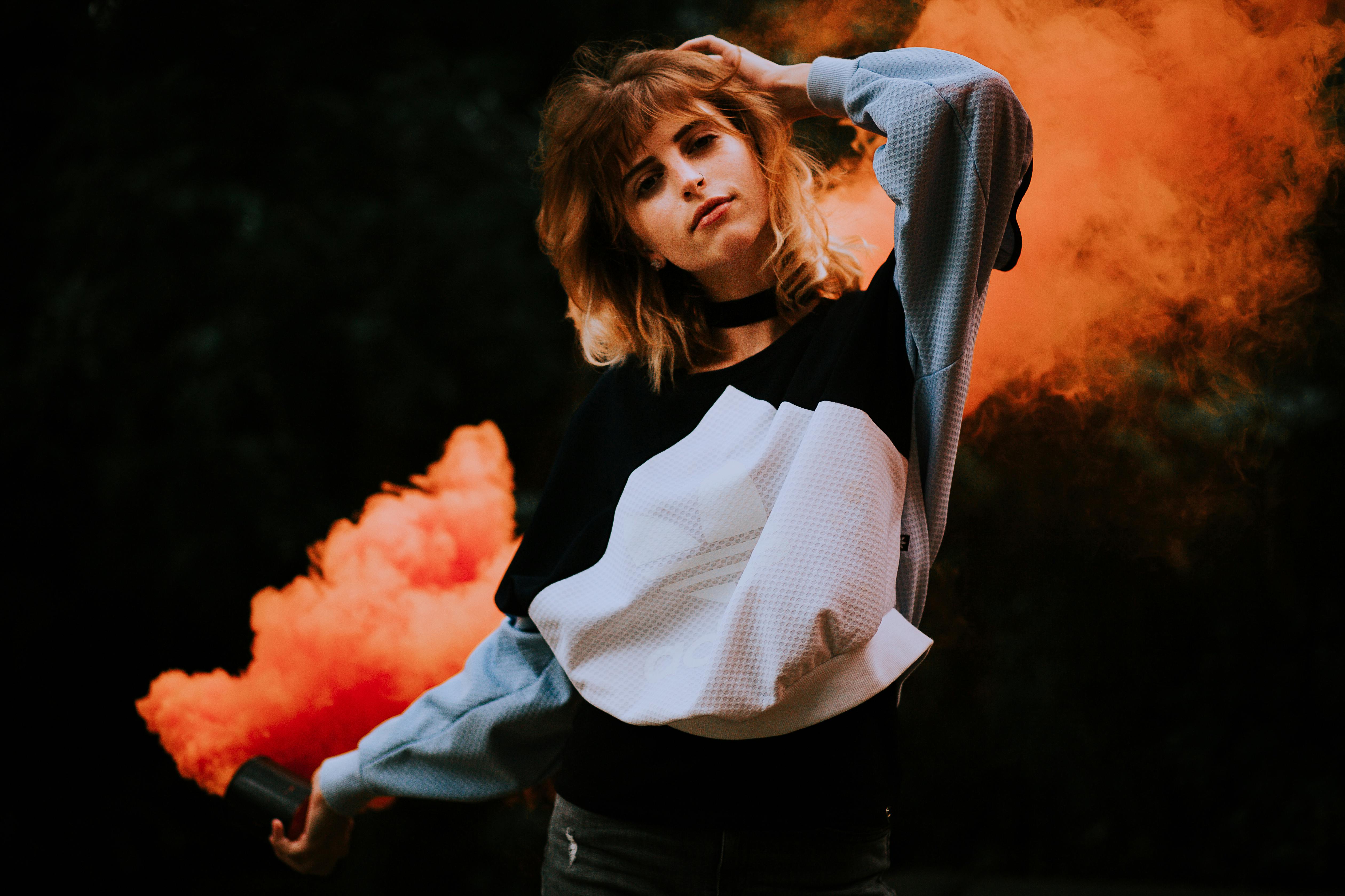 Back Lit Smoke as Background for Fashion Show · Free Stock Photo