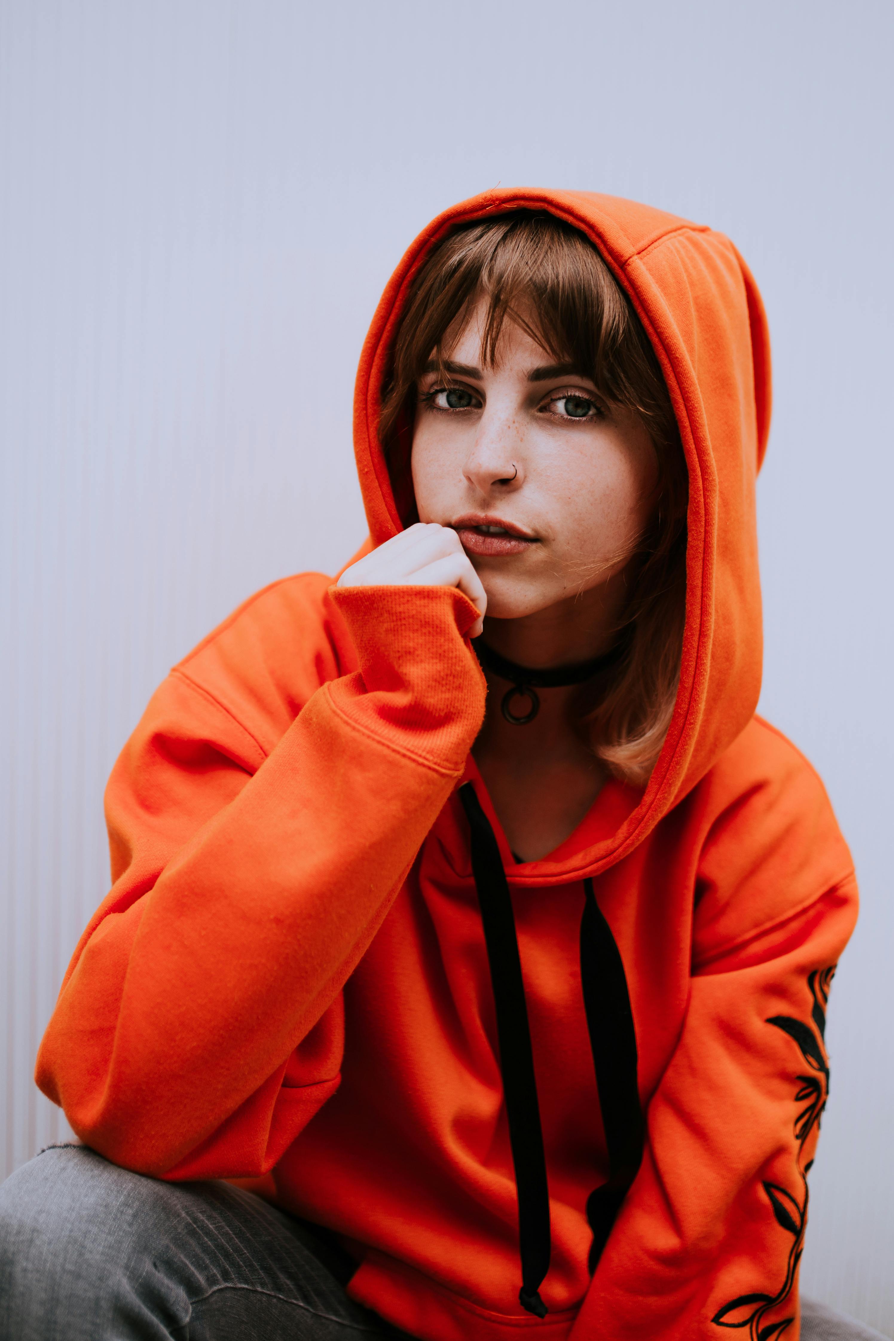 Portrait of Woman Wearing Hoodie · Free Stock Photo