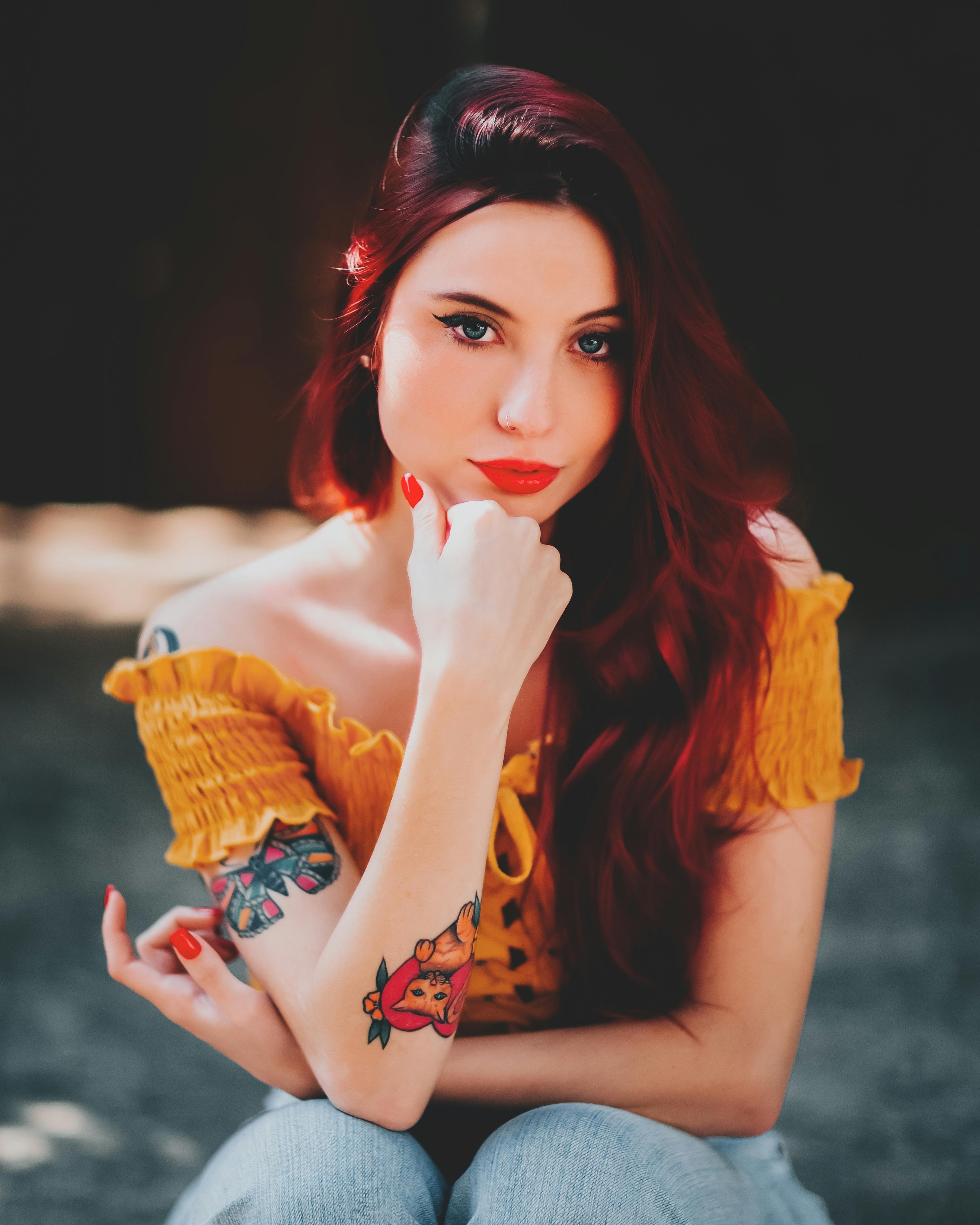 Beautiful Woman with Flowers · Free Stock Photo