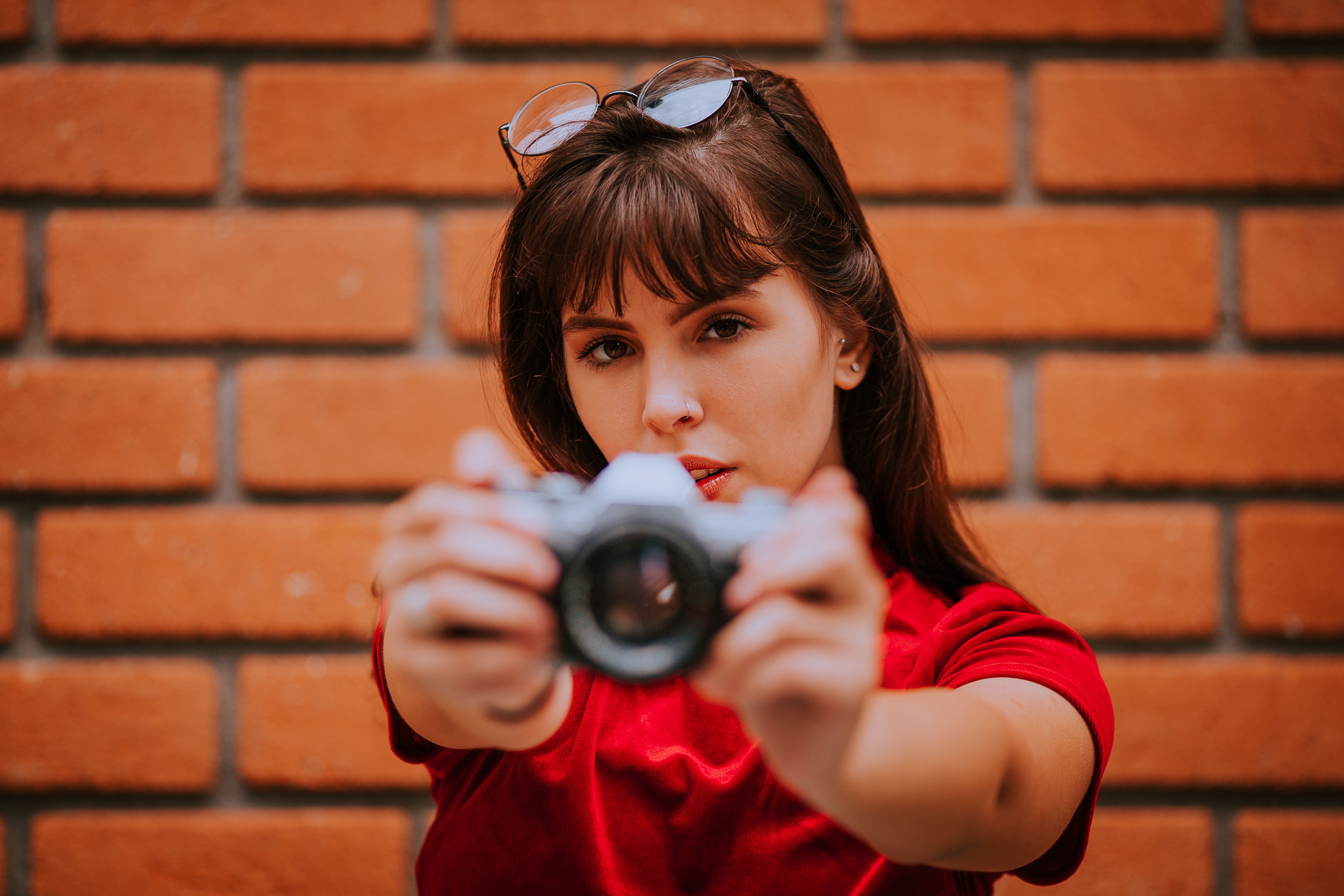 Woman Photographing Outdoors · Free Stock Photo