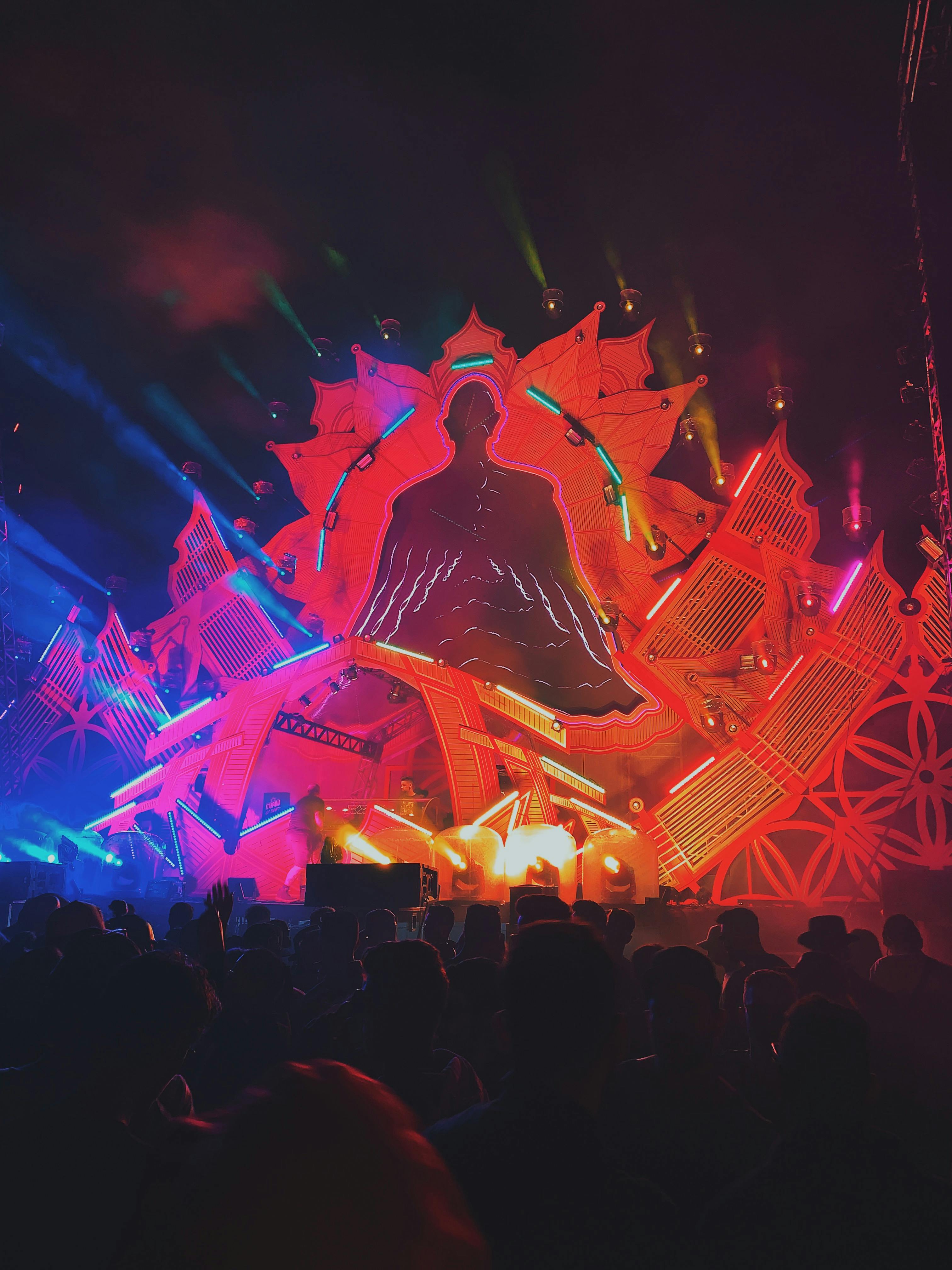 Illuminated Concert Stage · Free Stock Photo