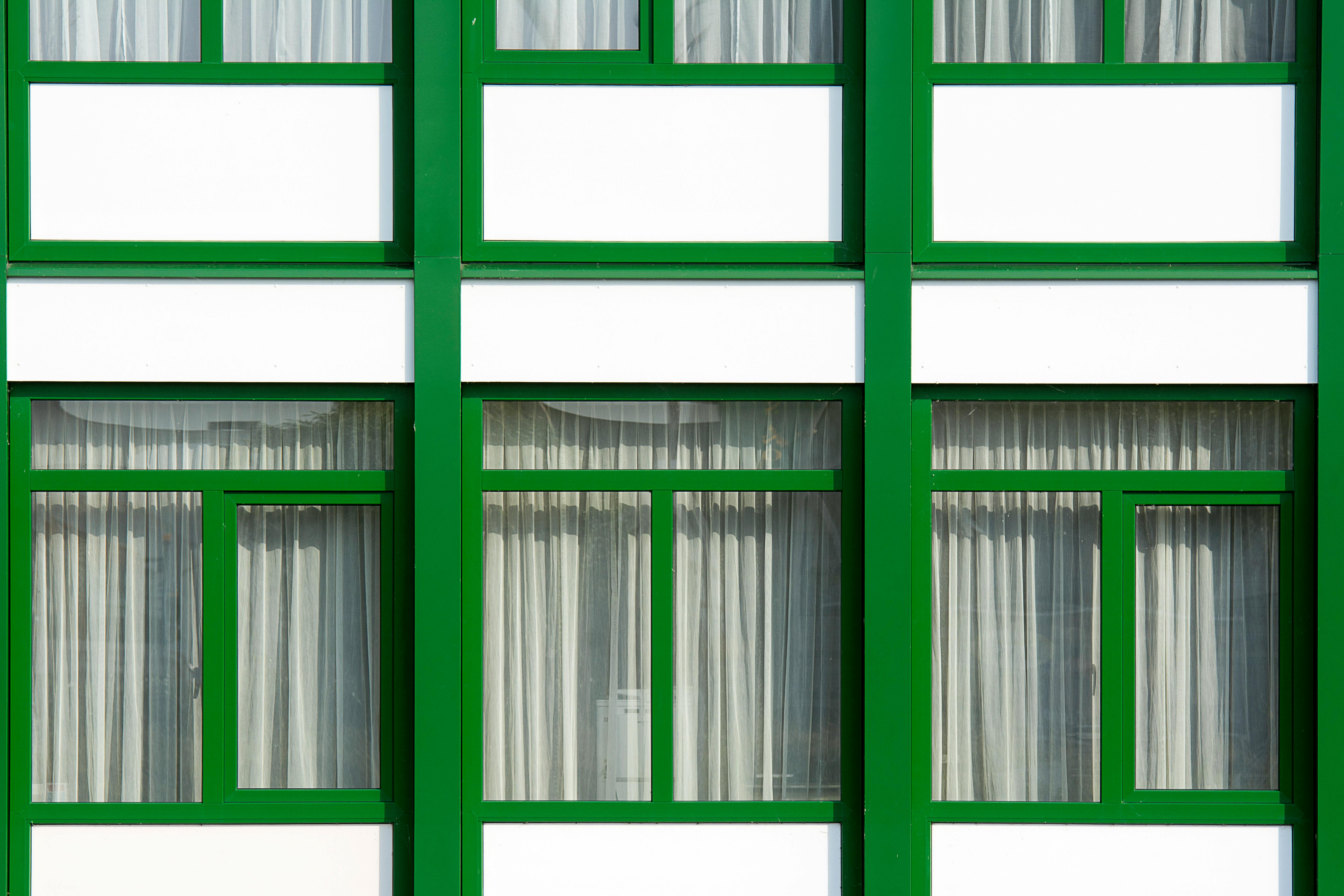 Green and White Window Frame · Free Stock Photo