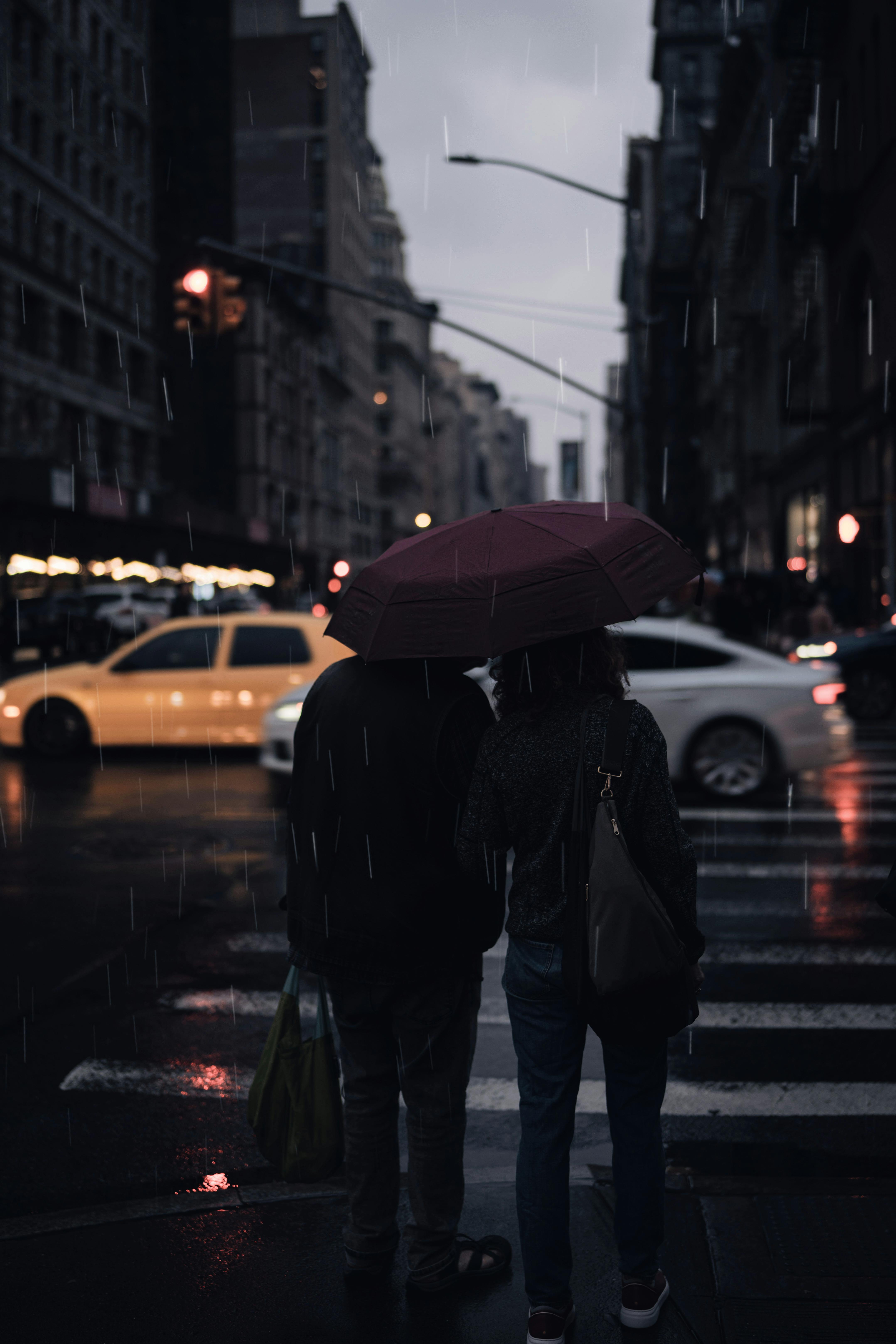 Back View of a Woman Sticking Her Hand Out to Feel the Rain · Free ...