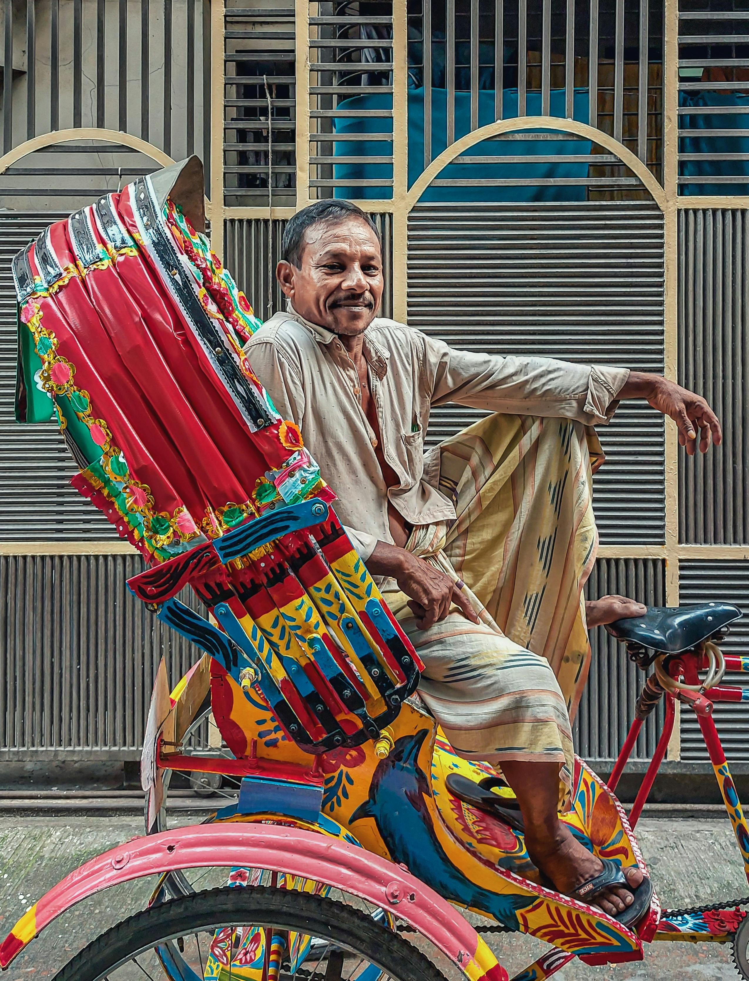 Man in Rickshaw · Free Stock Photo