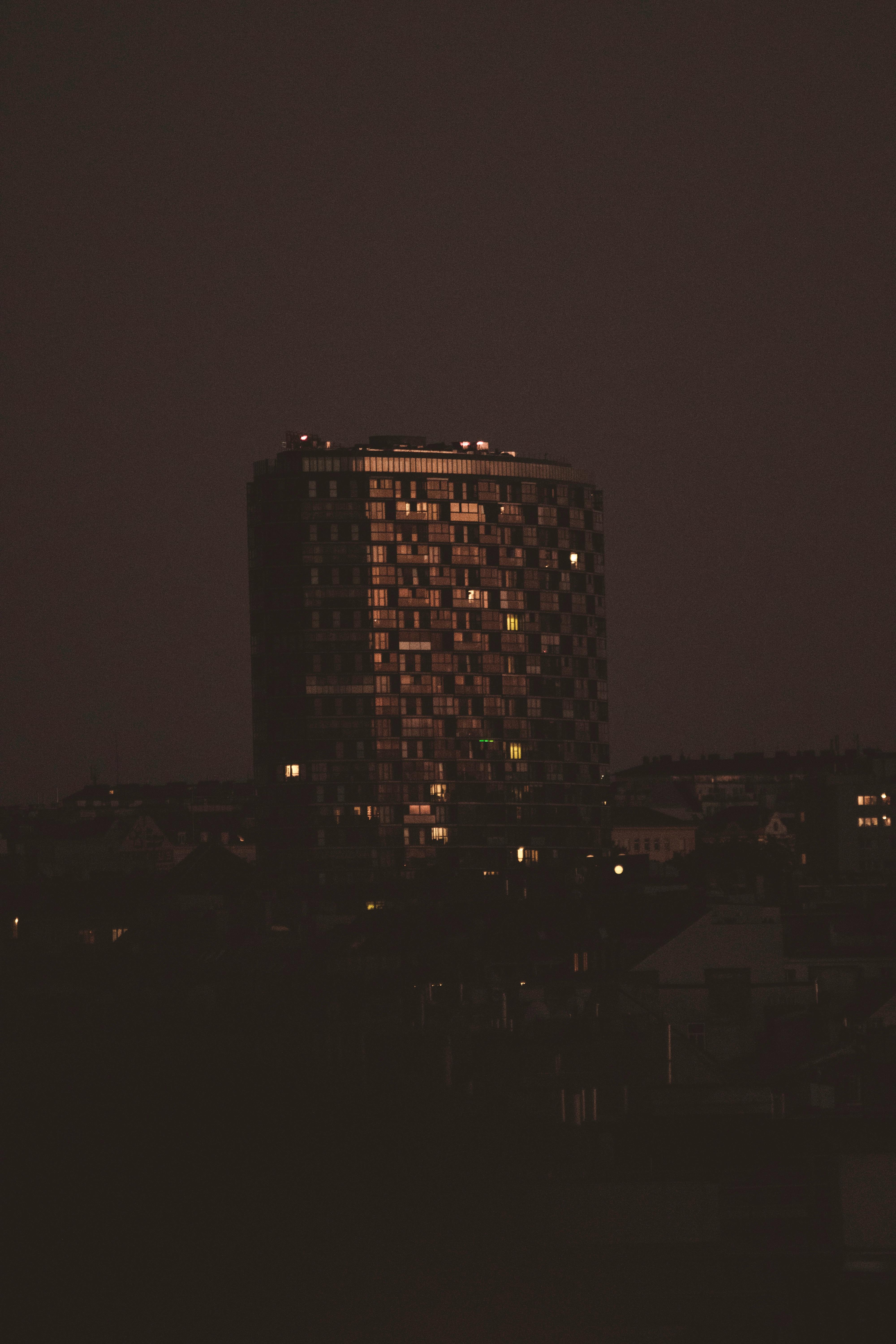 High Rise Building Photo at Night · Free Stock Photo