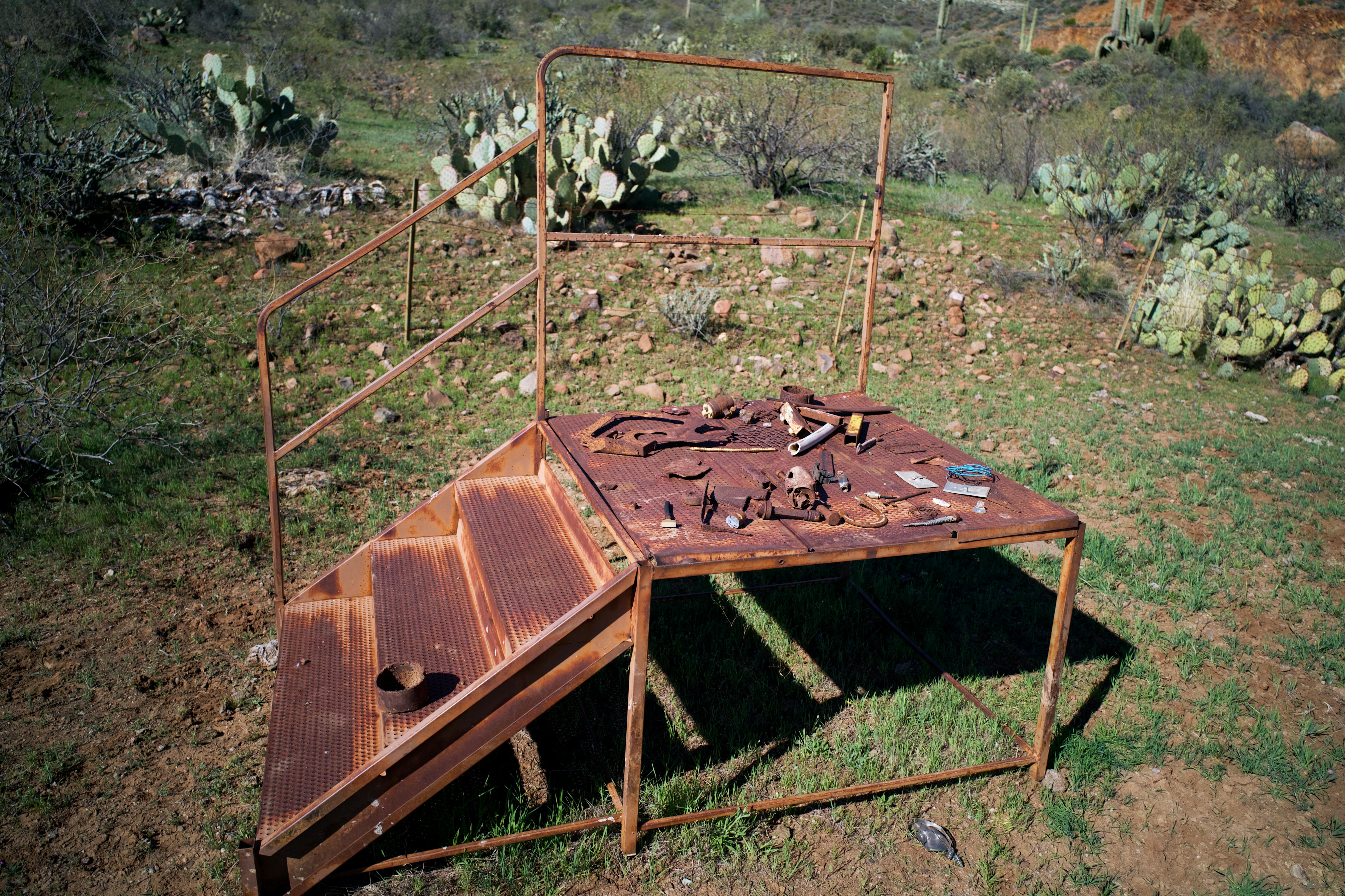 Rusty Platform with Tools Lying on it · Free Stock Photo