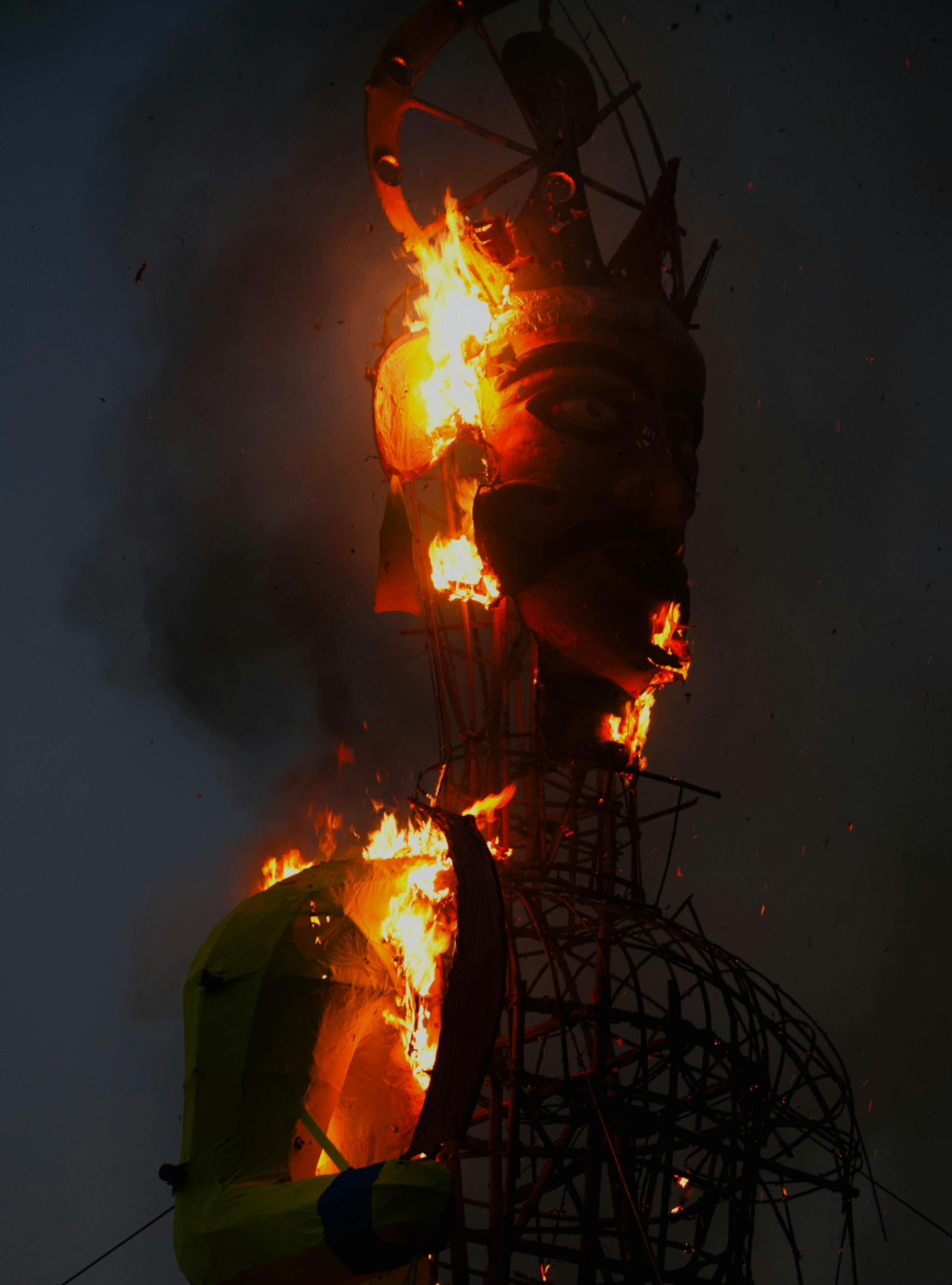 Burning Statue during a Vijayadashami Festival in India · Free Stock Photo