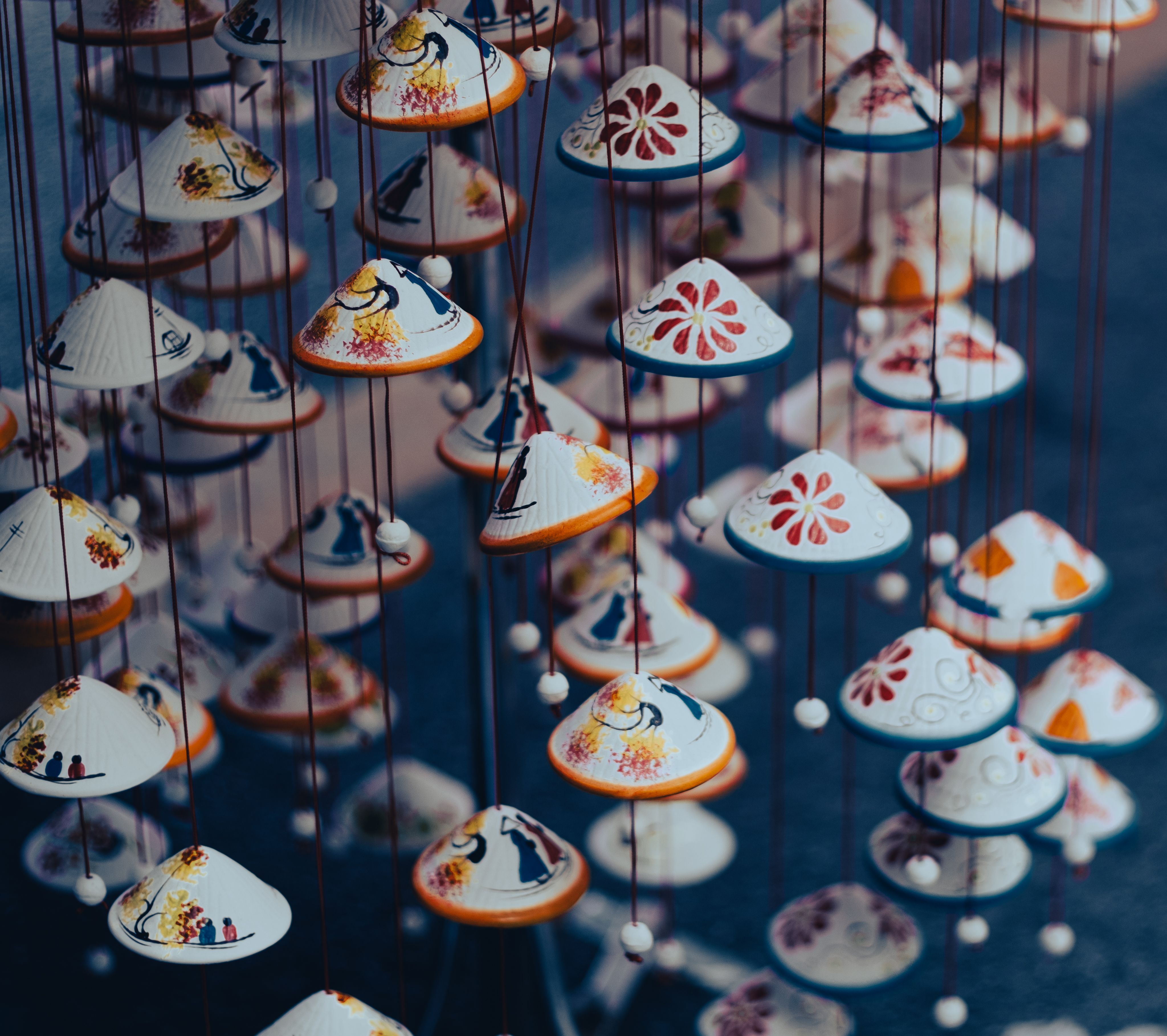 Close-up of Traditional Hand Painted Ornamental Bells · Free Stock Photo