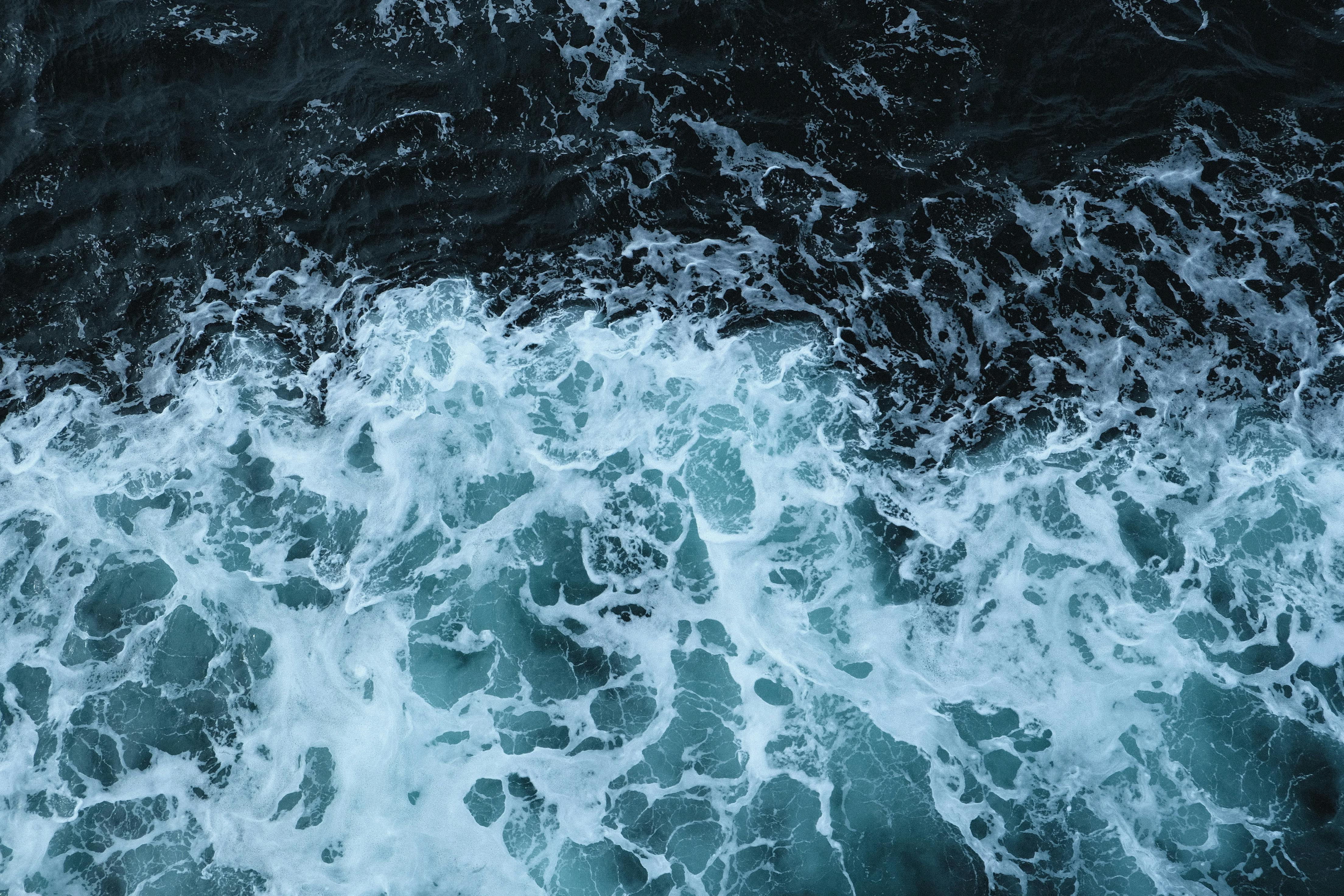 High Angle View of Sea Waves · Free Stock Photo