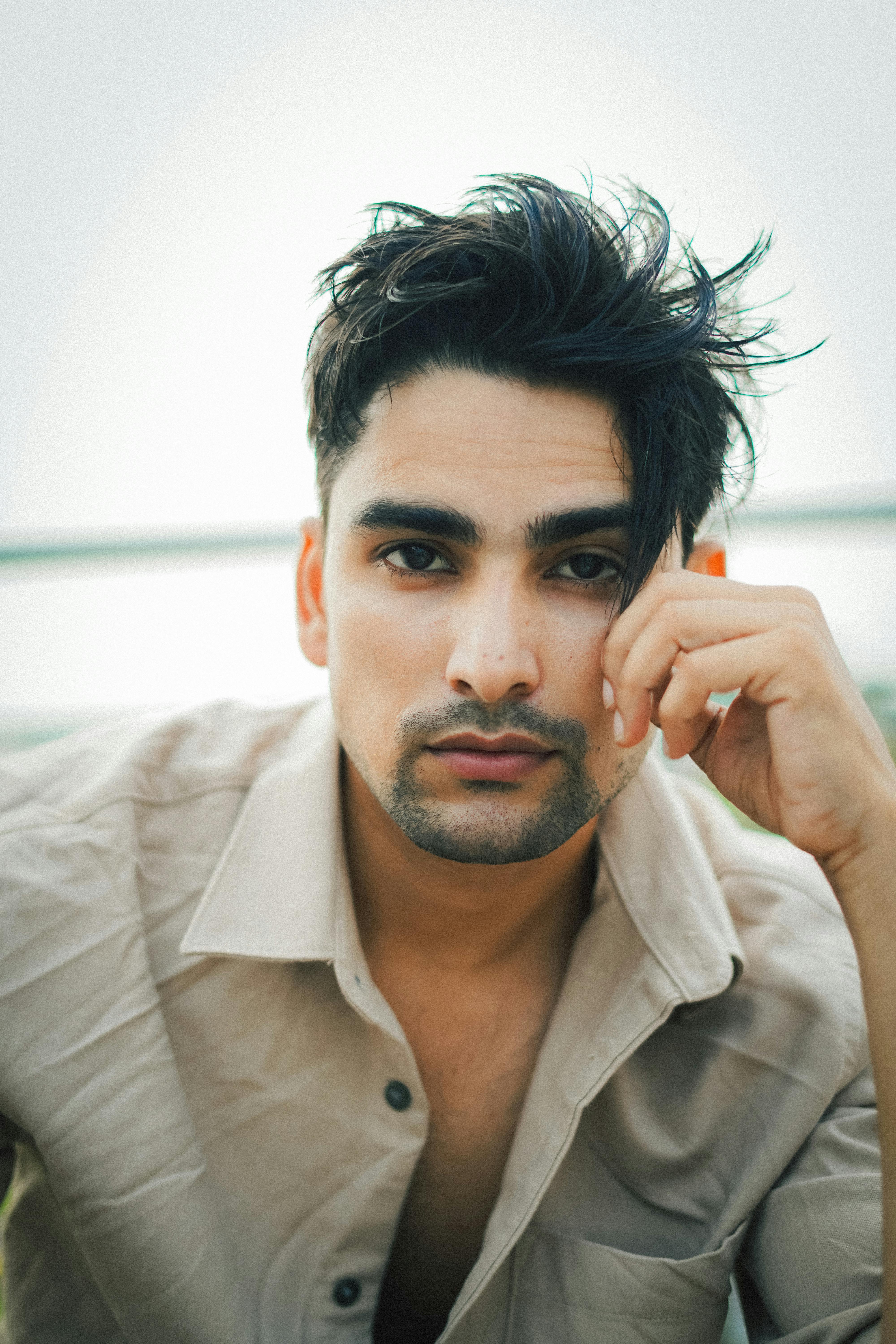 A Fine Looking Man in Brown Button Up Shirt · Free Stock Photo
