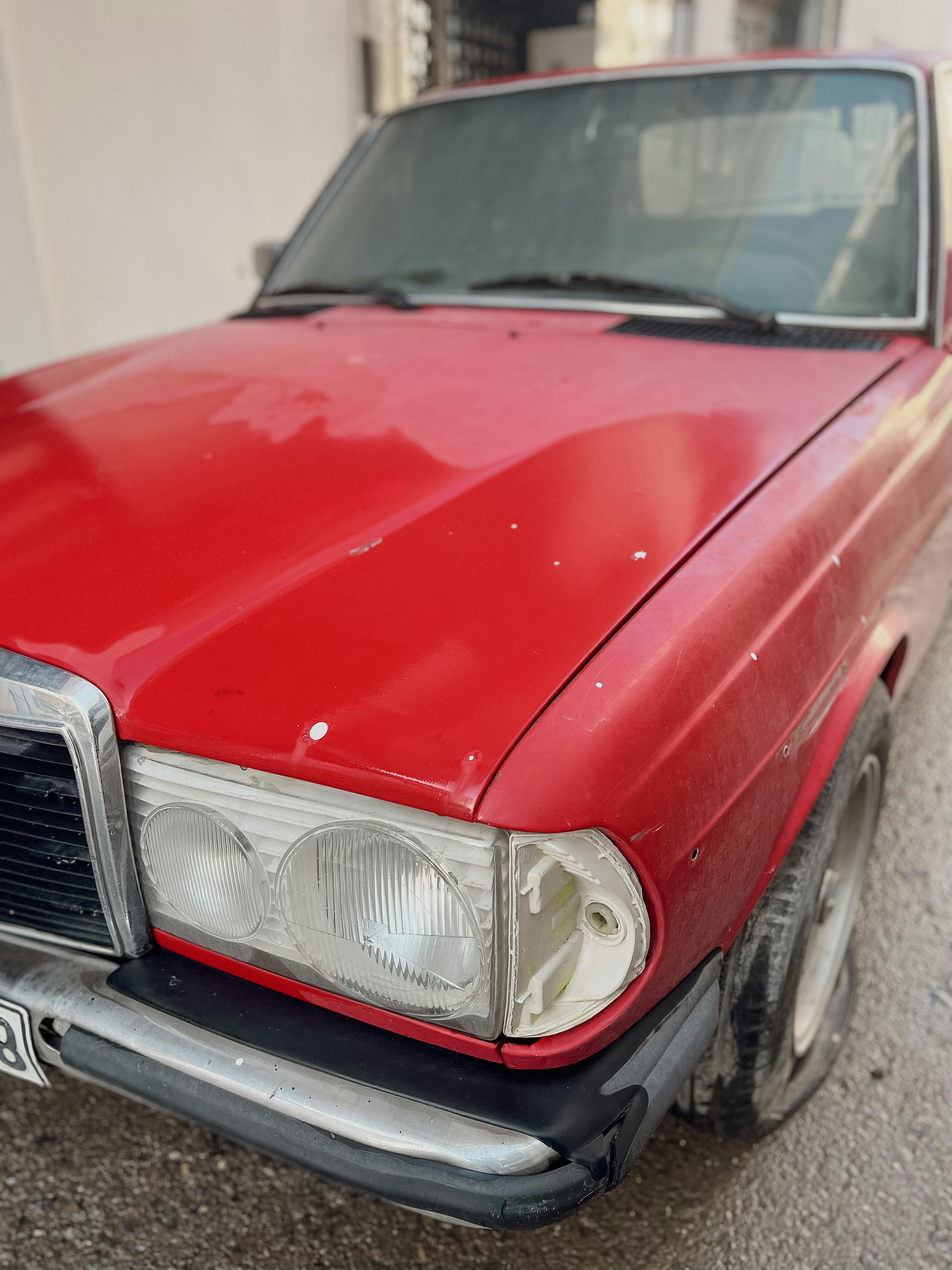 Vintage Red Mercedes Benz Car Photo · Free Stock Photo