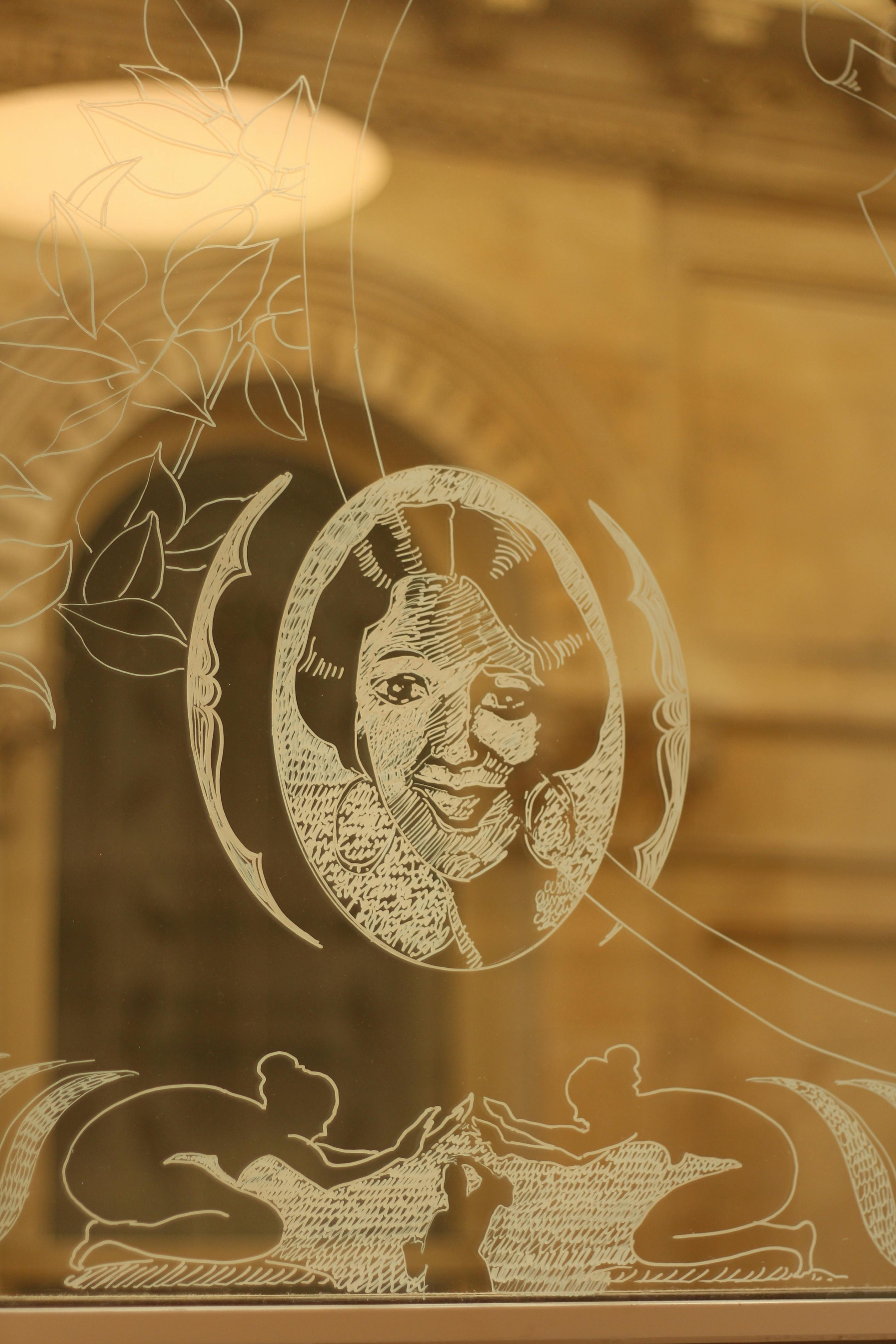 Painting on Window Glass · Free Stock Photo