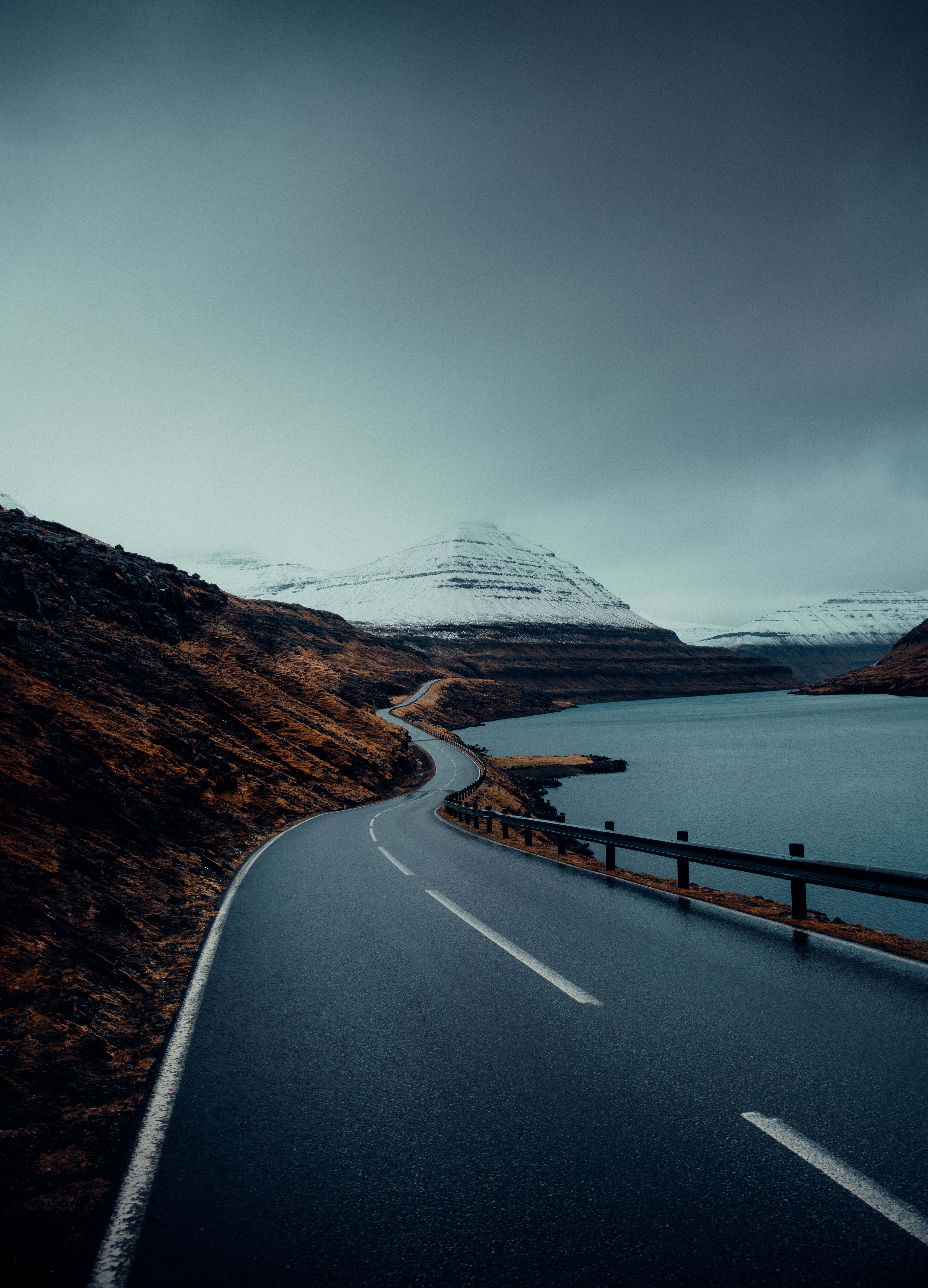 Empty Road in Mountains at Dusk · Free Stock Photo