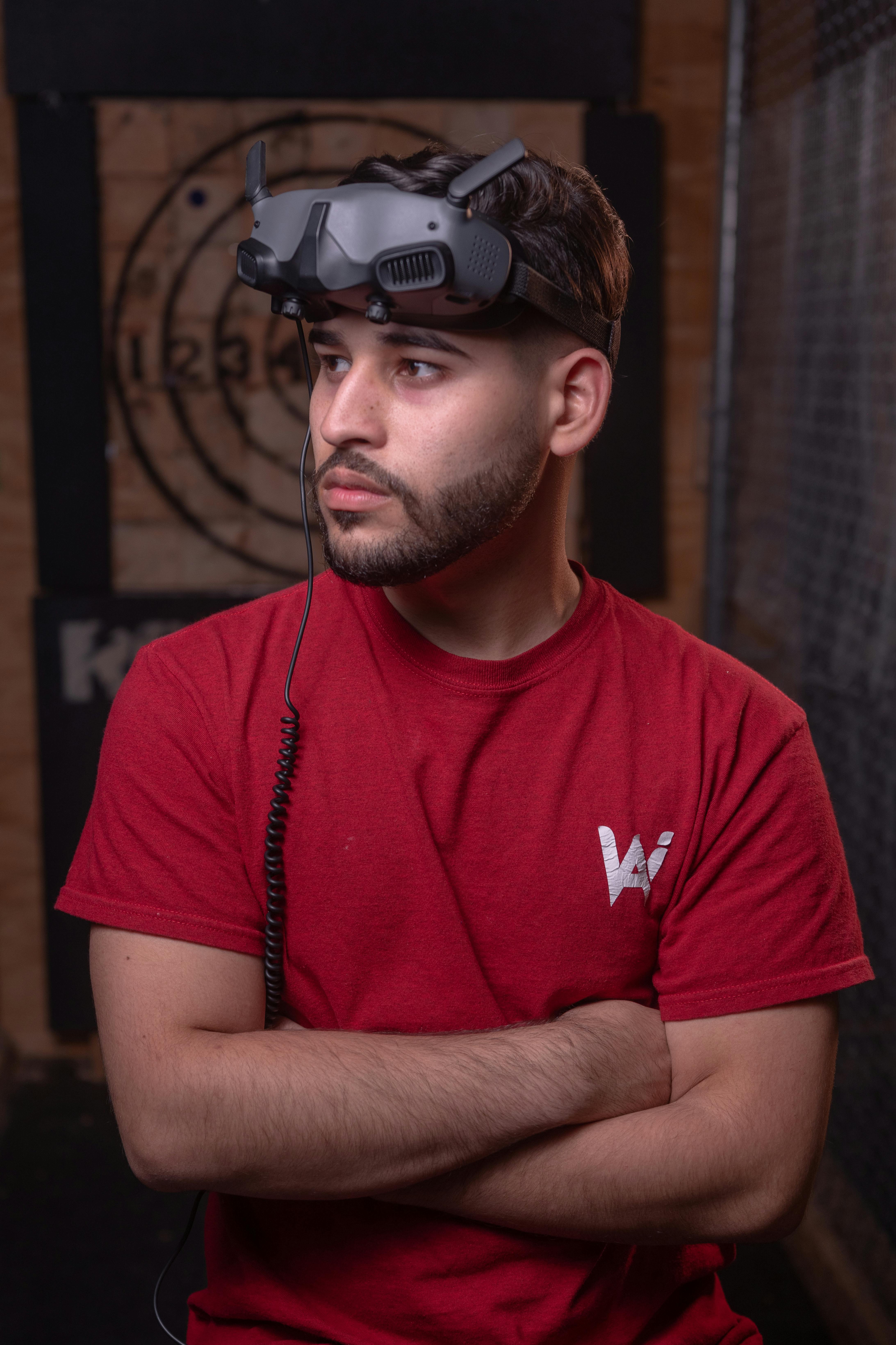 Man Wearing Gaming Goggles · Free Stock Photo