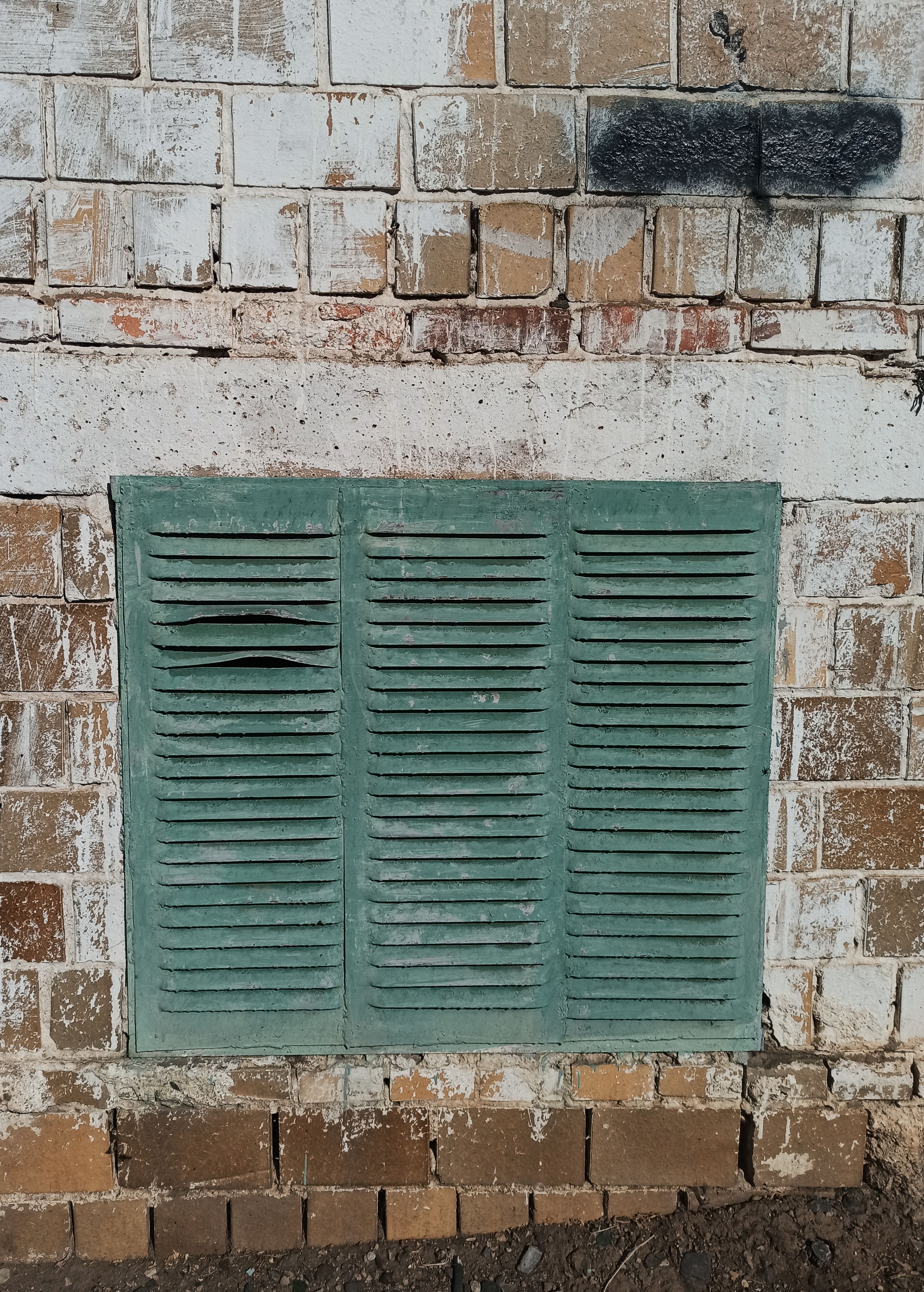 Rustic Shutter on Brown Brick Wall · Free Stock Photo