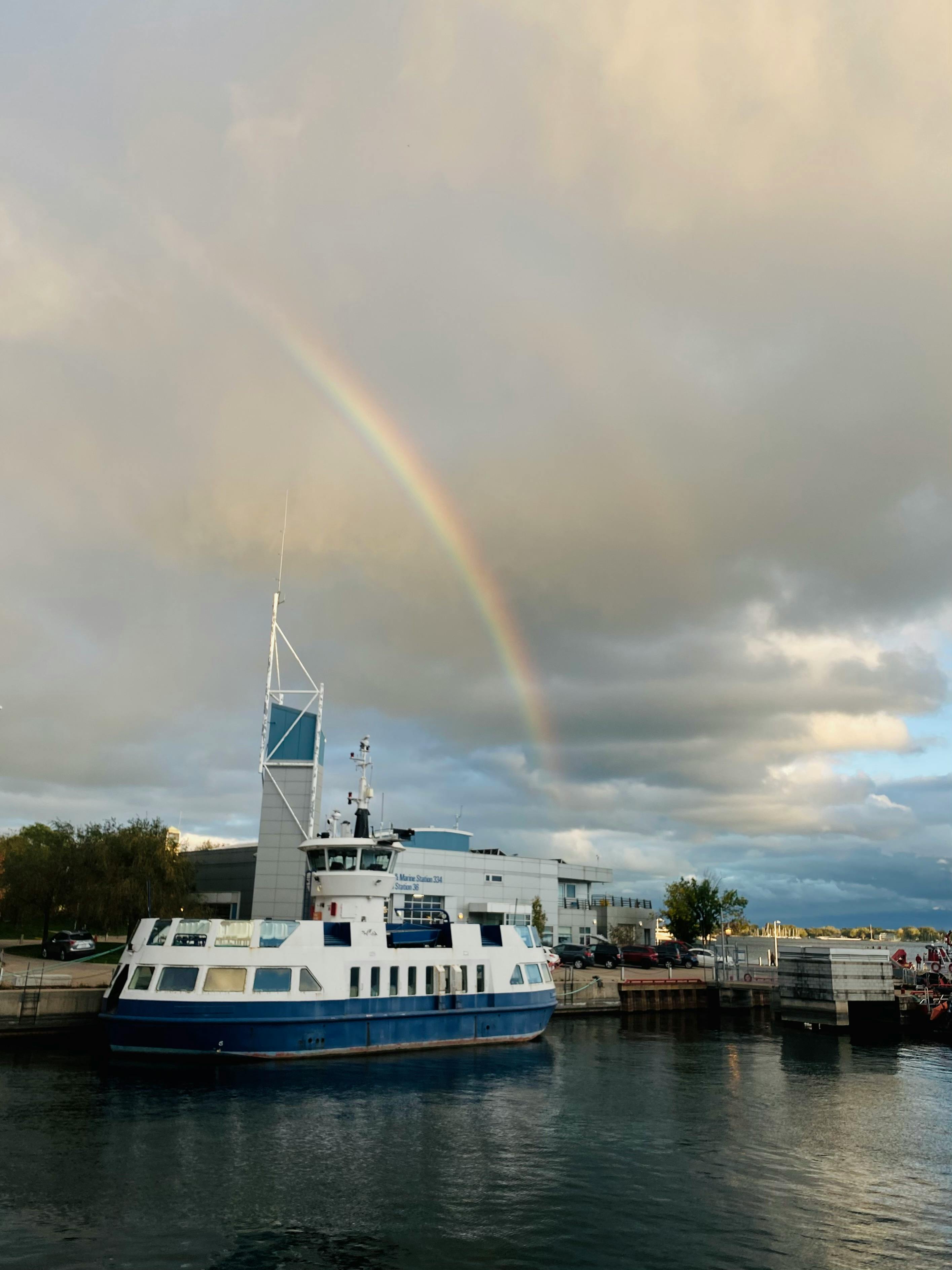 White and Blue Boat on Water · Free Stock Photo