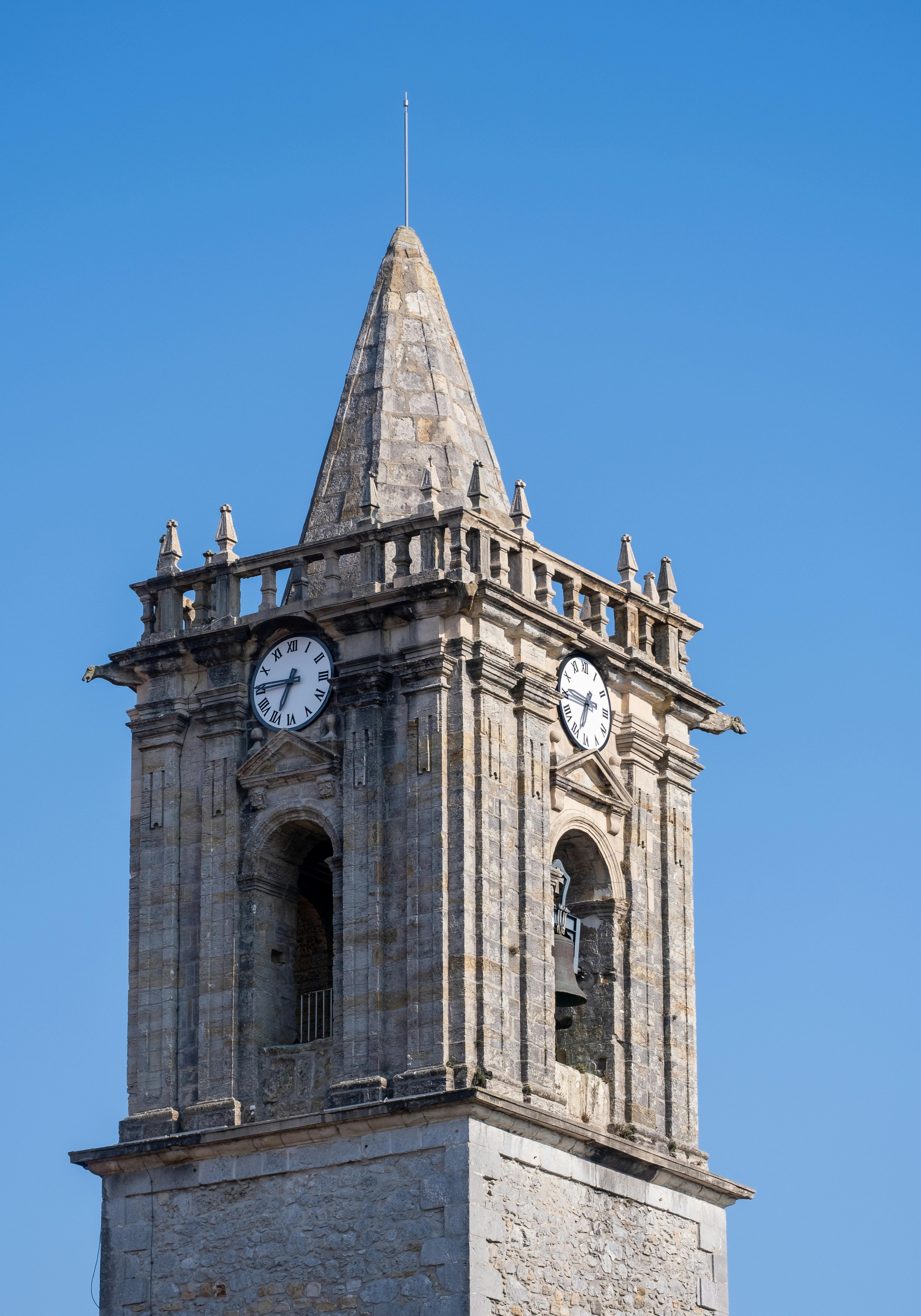 Big Clock on a Bell Tower · Free Stock Photo