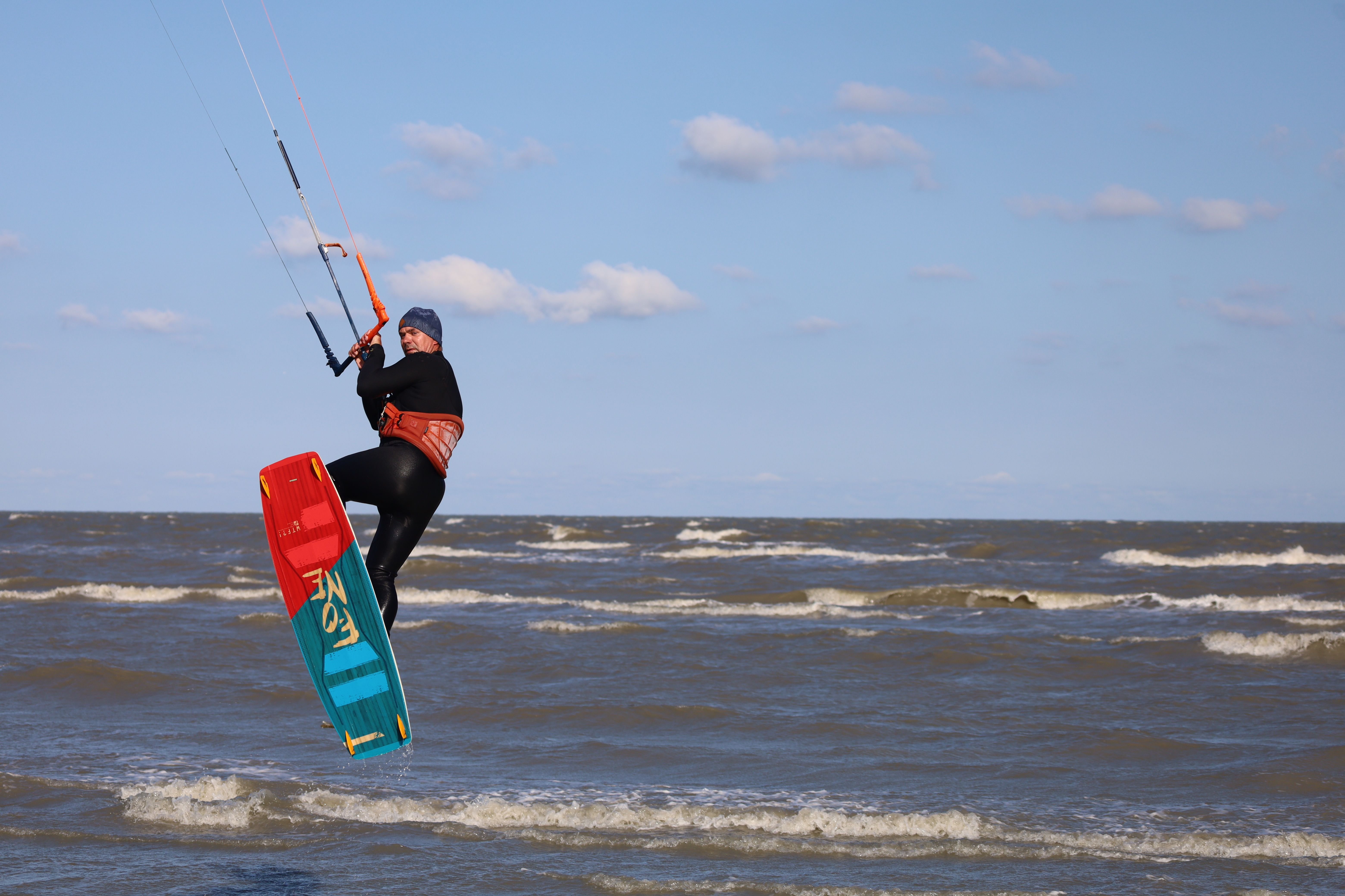 Man in Black Wetsuit Doing Kiteboarding on Sea · Free Stock Photo