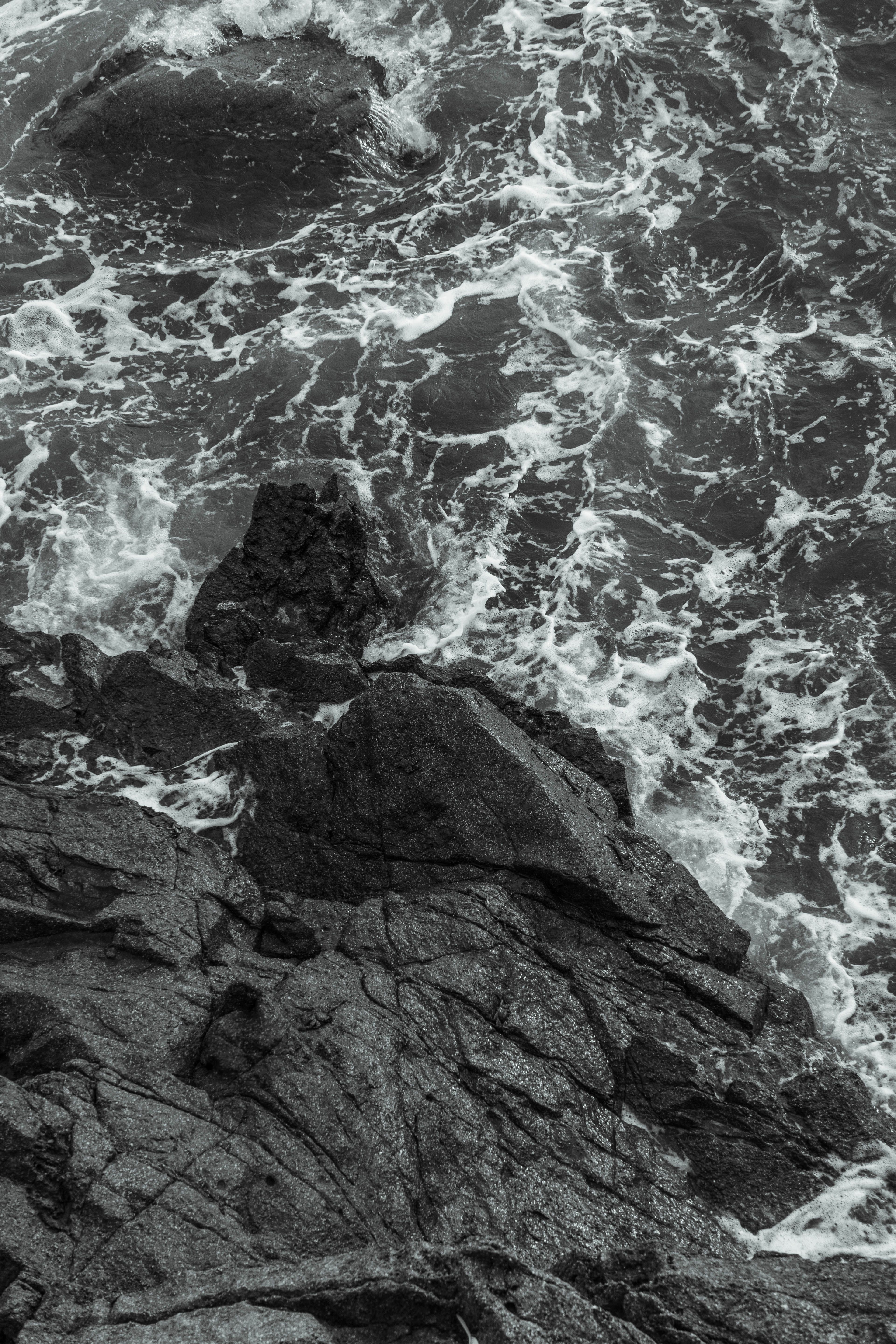 Top View of a Rock on the Sea · Free Stock Photo